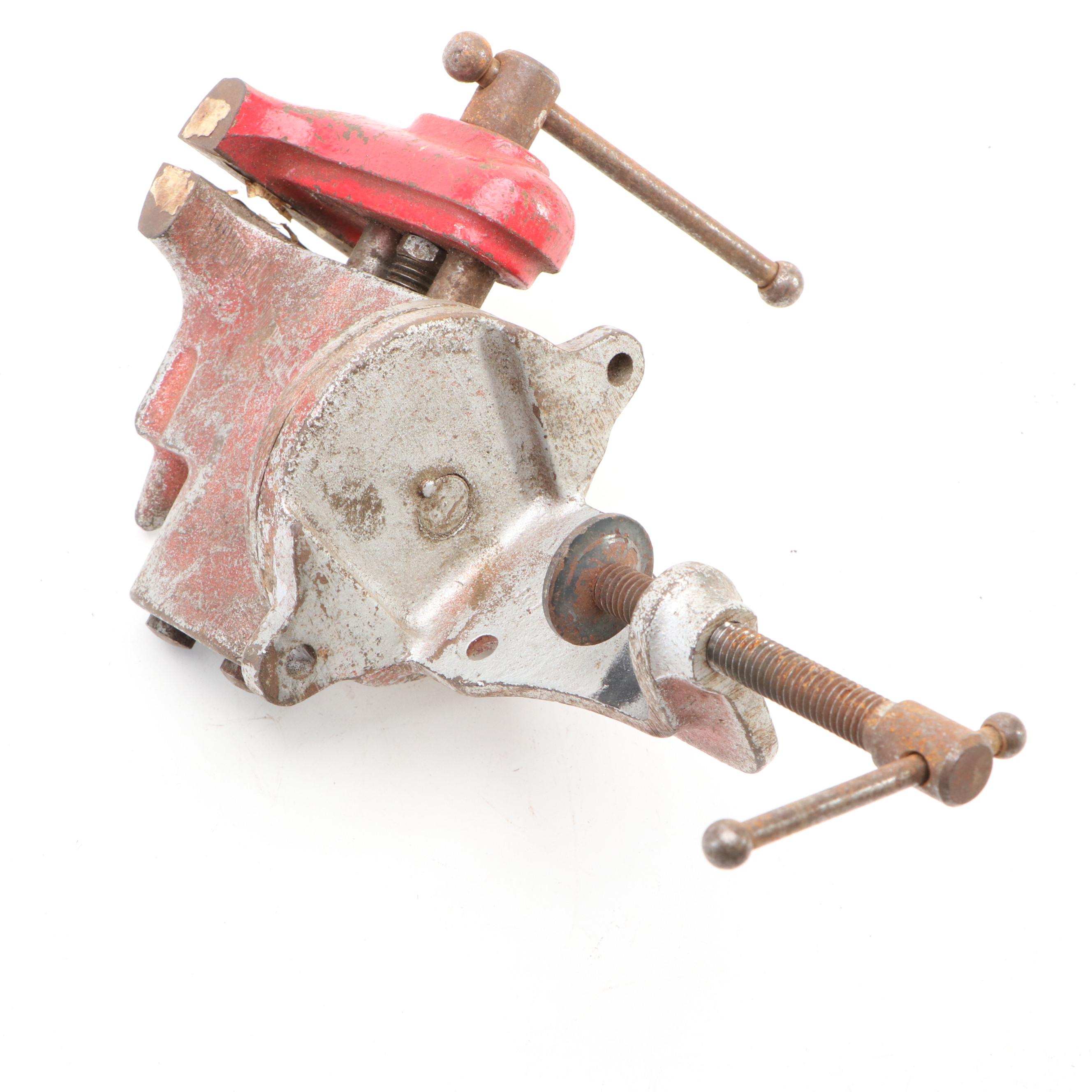 Swivel Bench Clamp Vise with Cast Iron Brick Bolster Mason's Chisel | EBTH