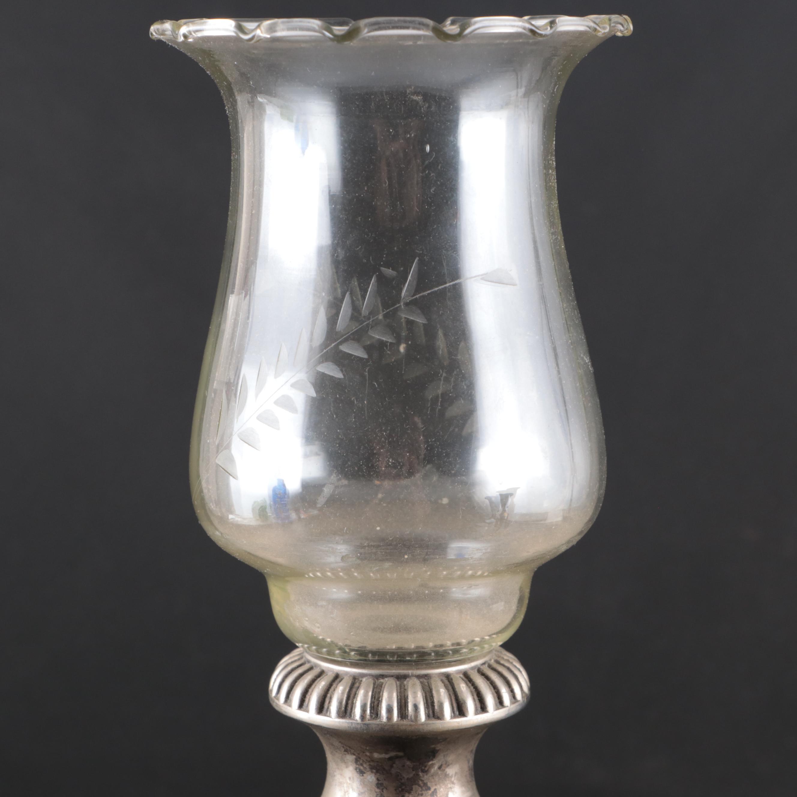 George Wish Silver Plate Epergne with Sheffield and Other Candlesticks ...