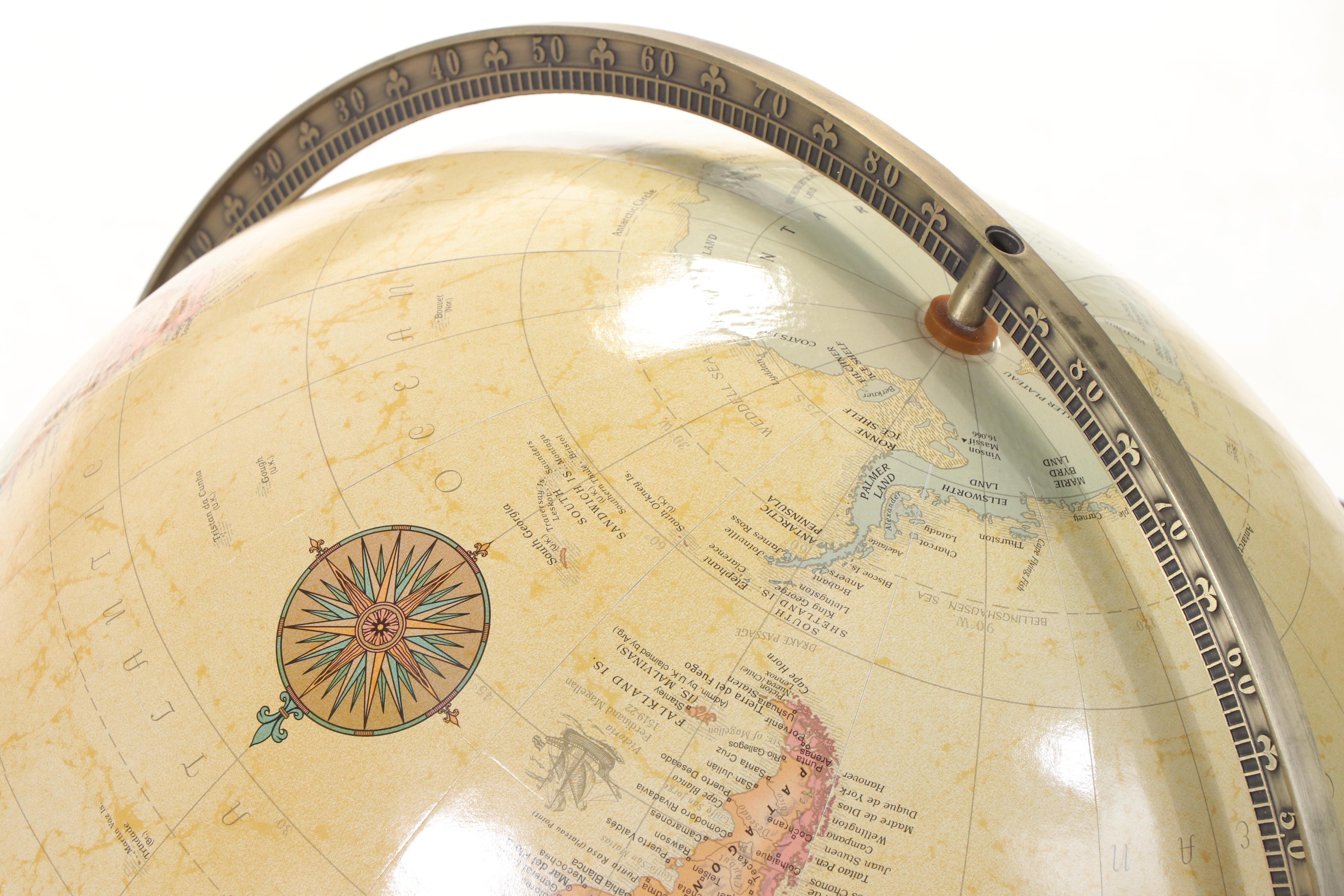 Replogle 16" World Classic Series Globe on Queen Anne Style Wood Stand ...