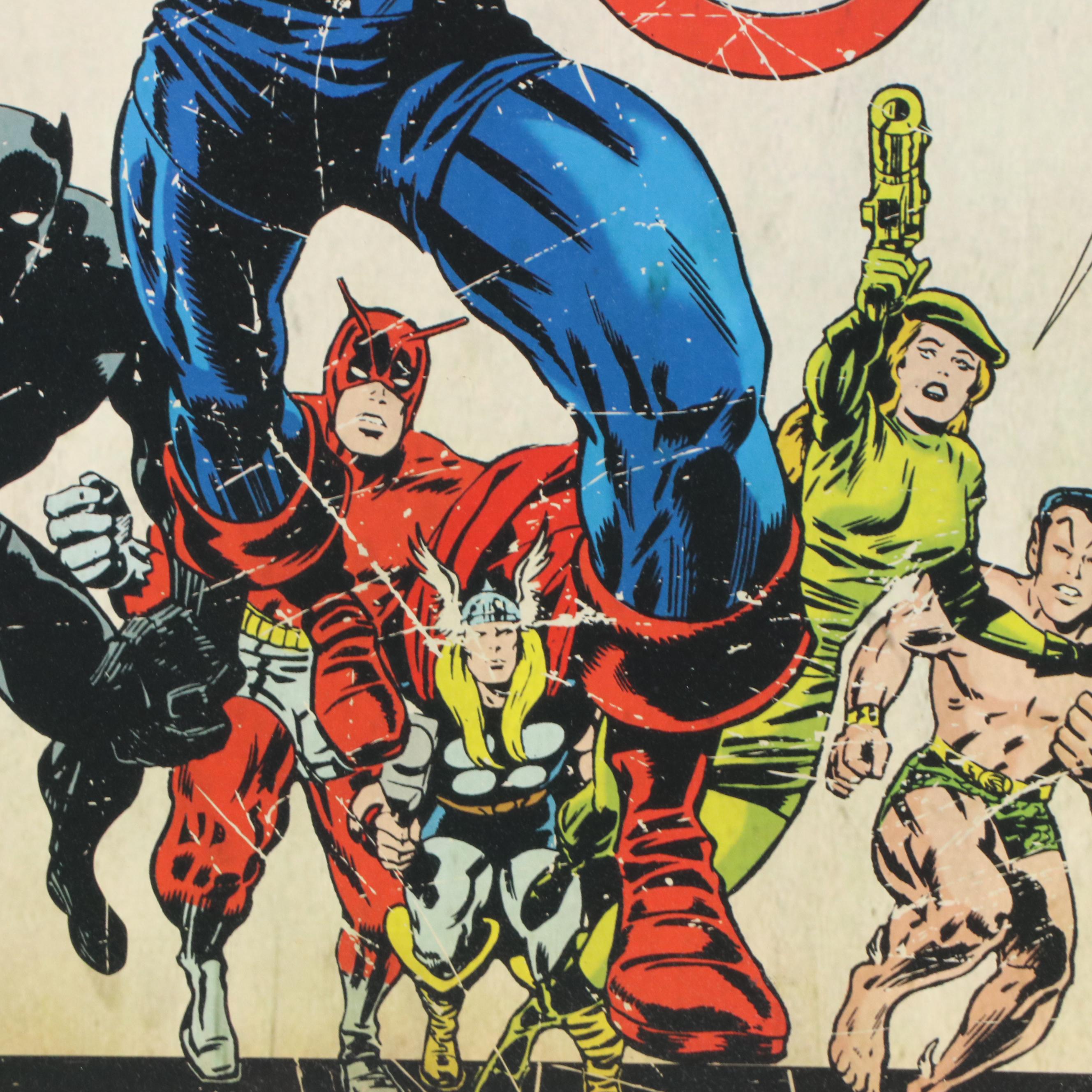 "Captain America" Offset Lithograph Reproduction Comic Book Cover | EBTH