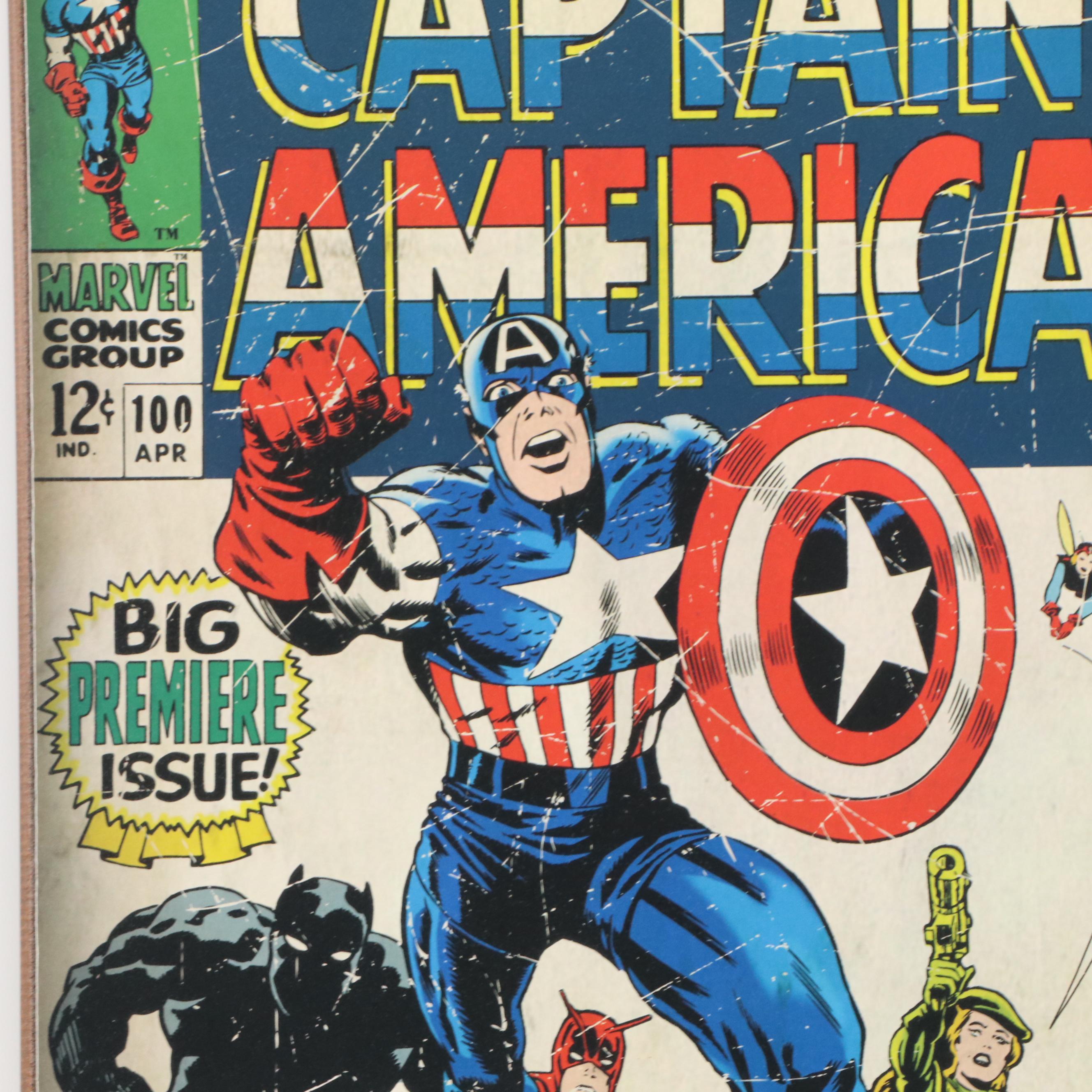 "Captain America" Offset Lithograph Reproduction Comic Book Cover | EBTH
