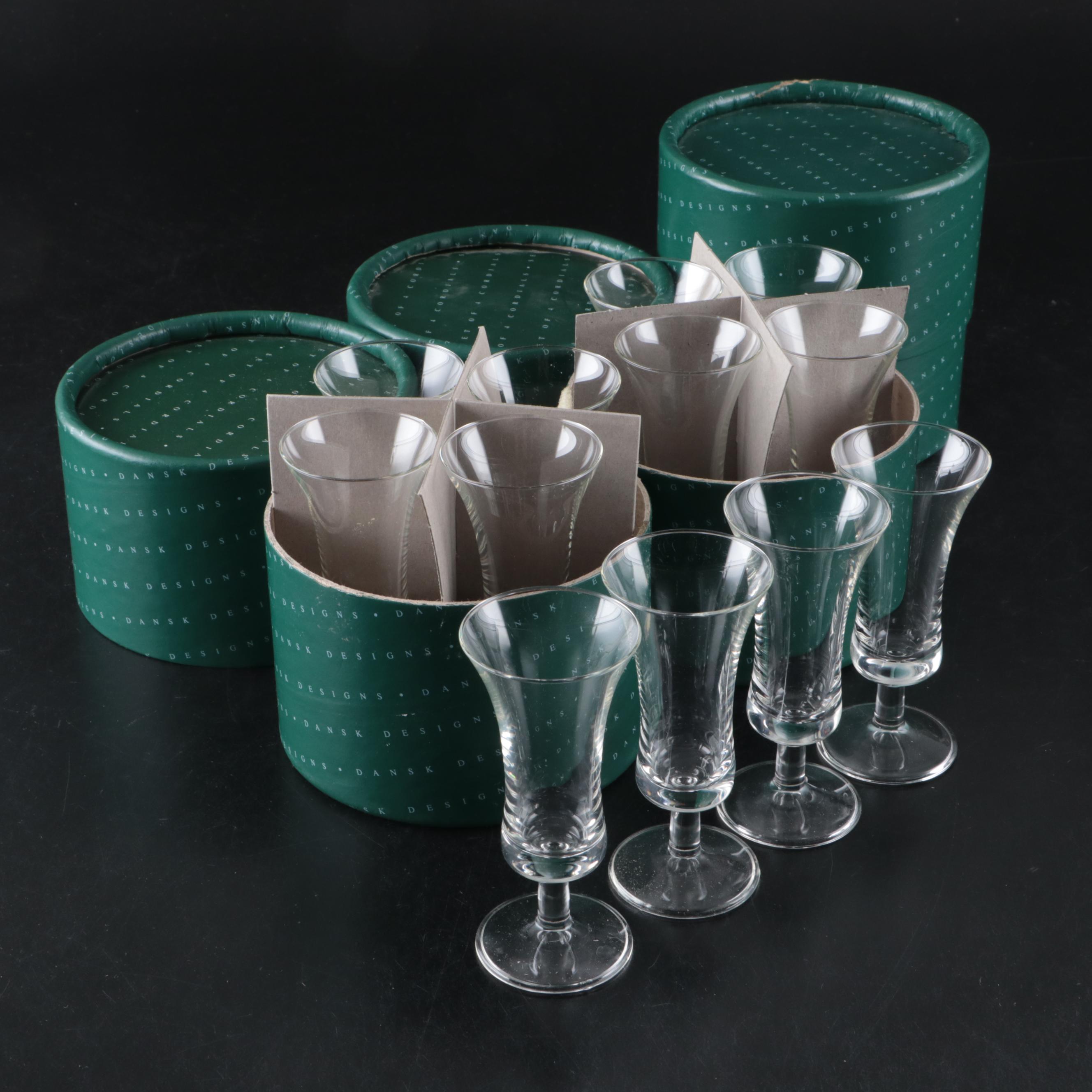 Dansk Danish Glass Liqueur Glasses | EBTH