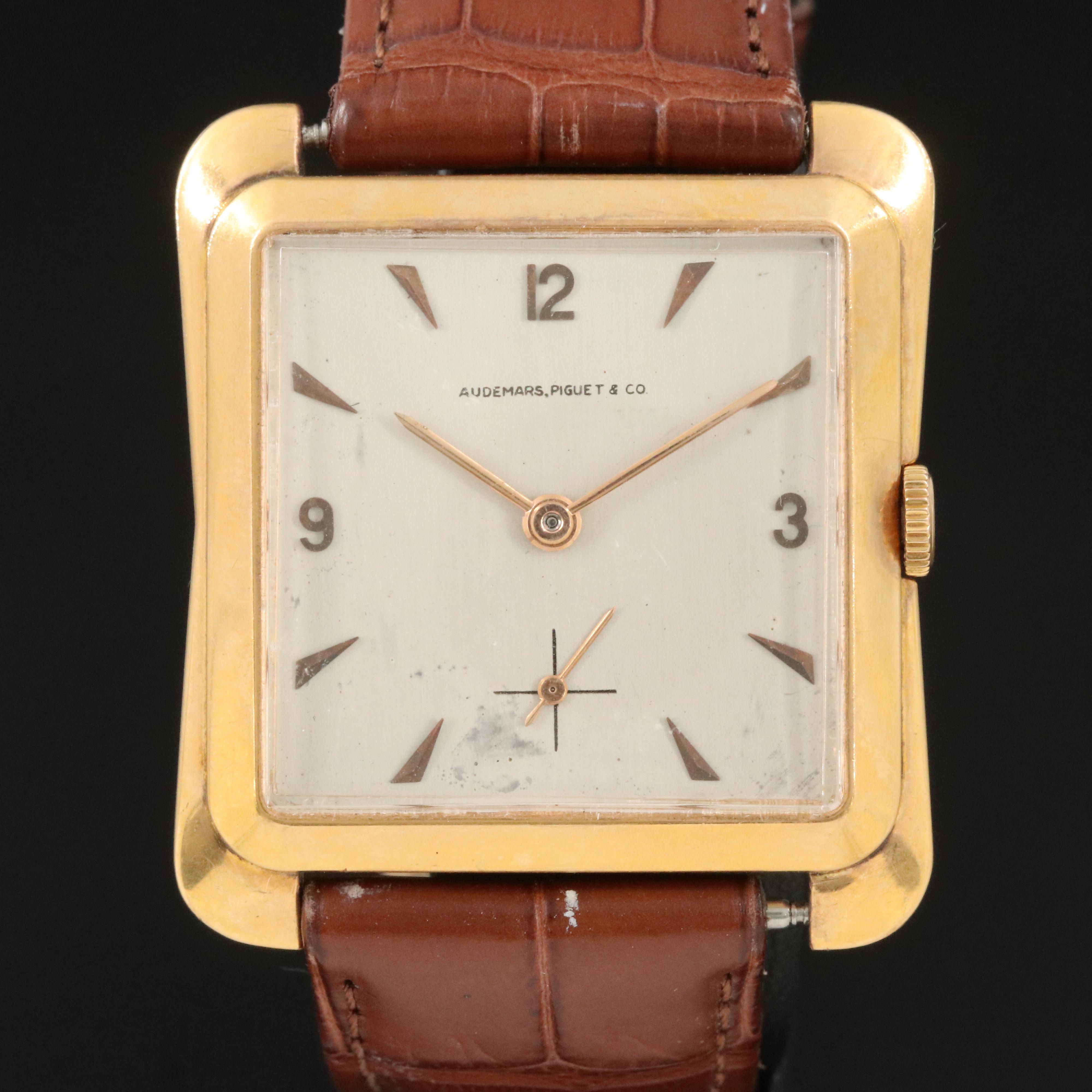 Audemars Piguet 18K Gold 36mm Square Dress Watch - Valjoux VZS Movement ...