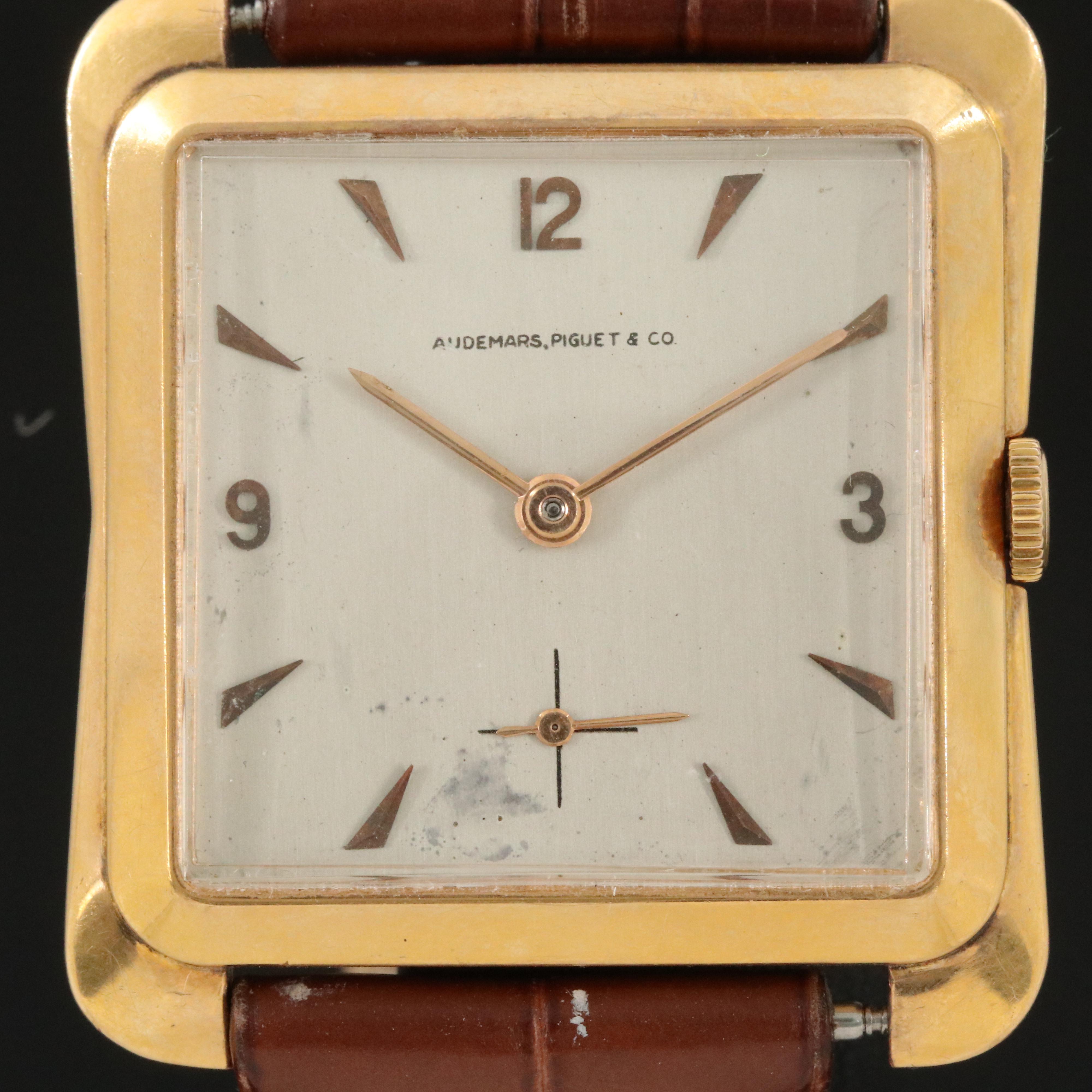Audemars Piguet 18K Gold 36mm Square Dress Watch - Valjoux VZS Movement ...
