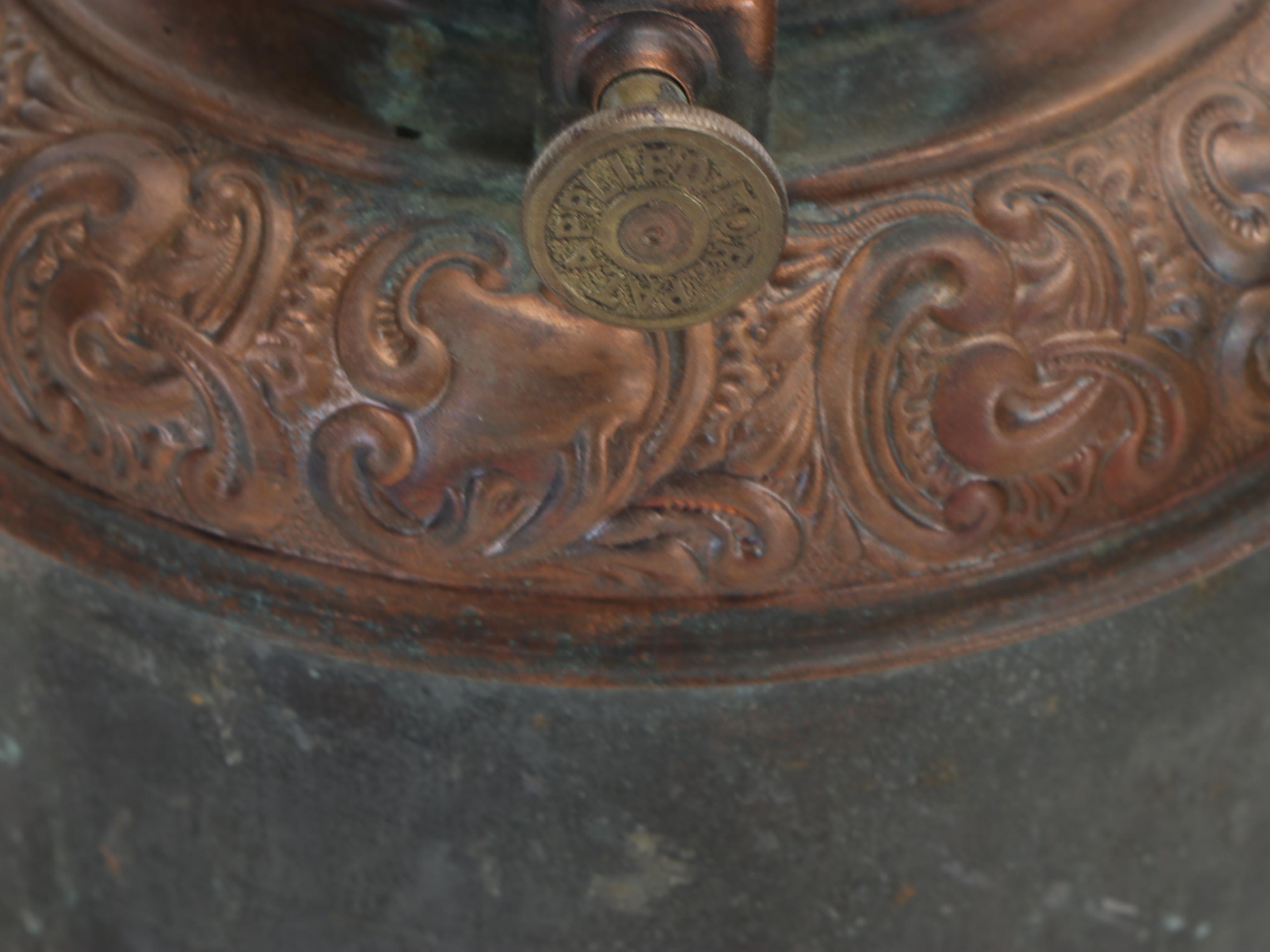 Victorian Rayo Hand-Painted Milk Glass Oil Lamp with Cased Green ...