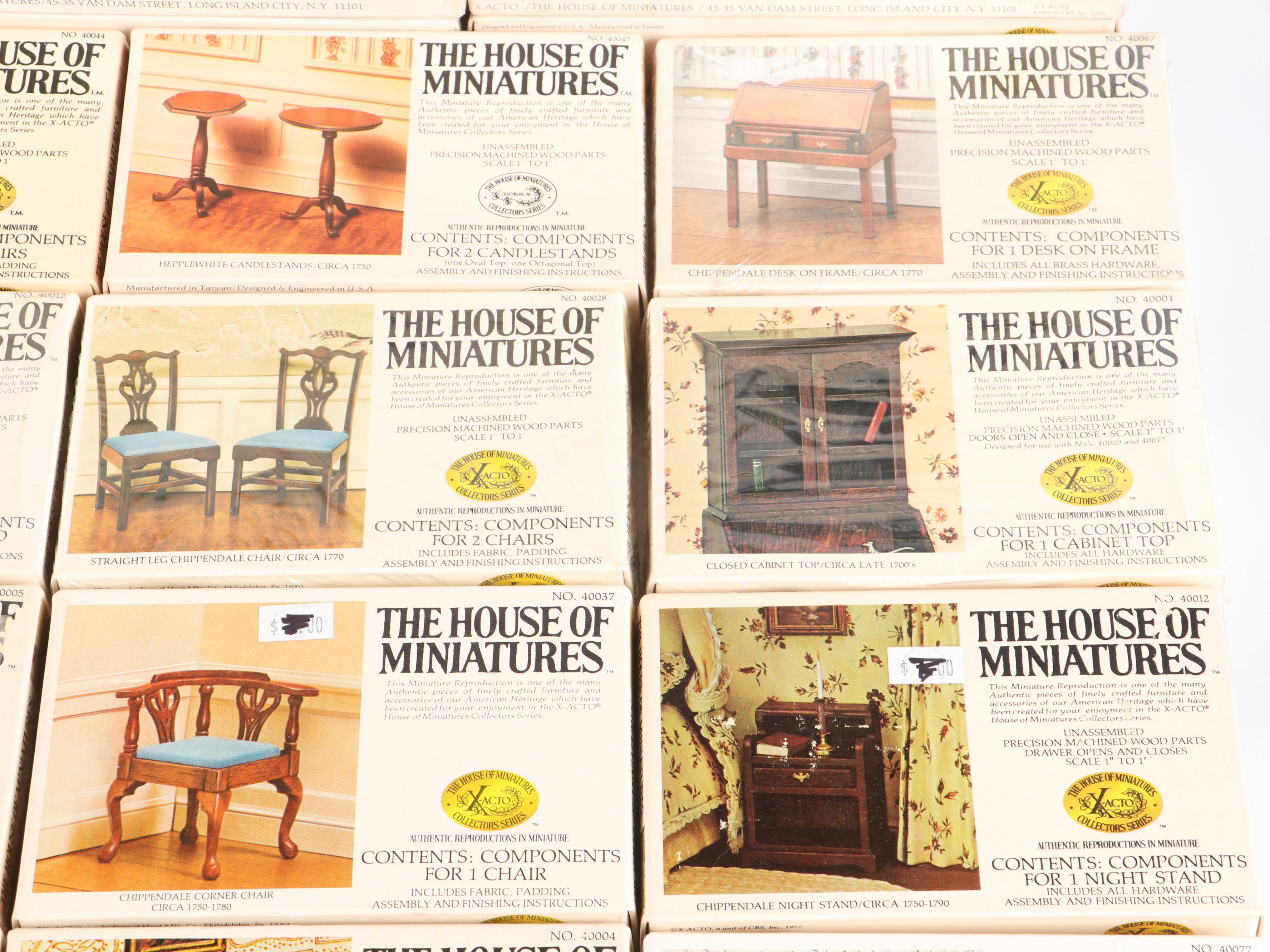 House of Miniatures "Dower Chest" and More Balsa Wood Furniture Model ...