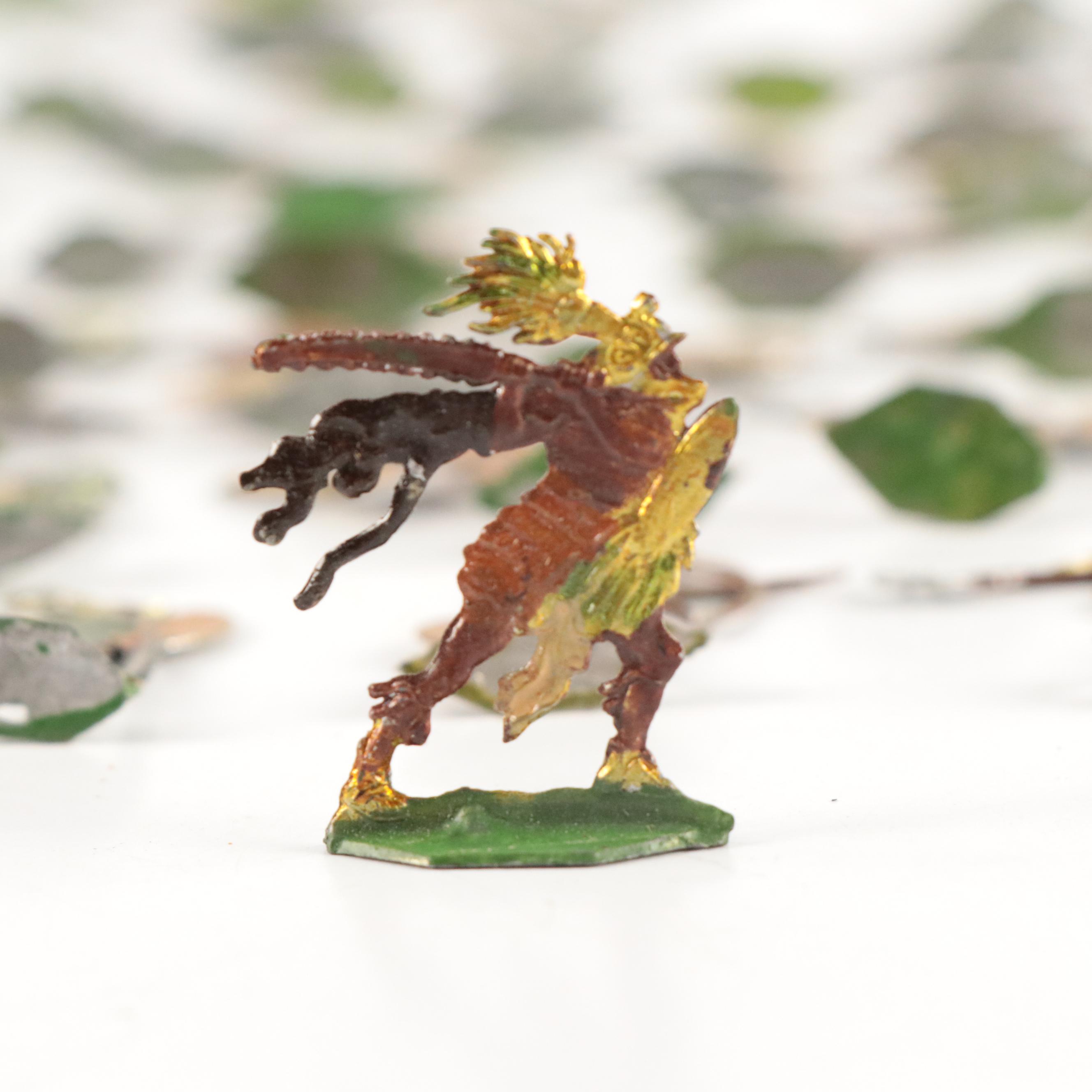 Metal Hand-Painted Flat Miniature Aztec Toy Figures | EBTH