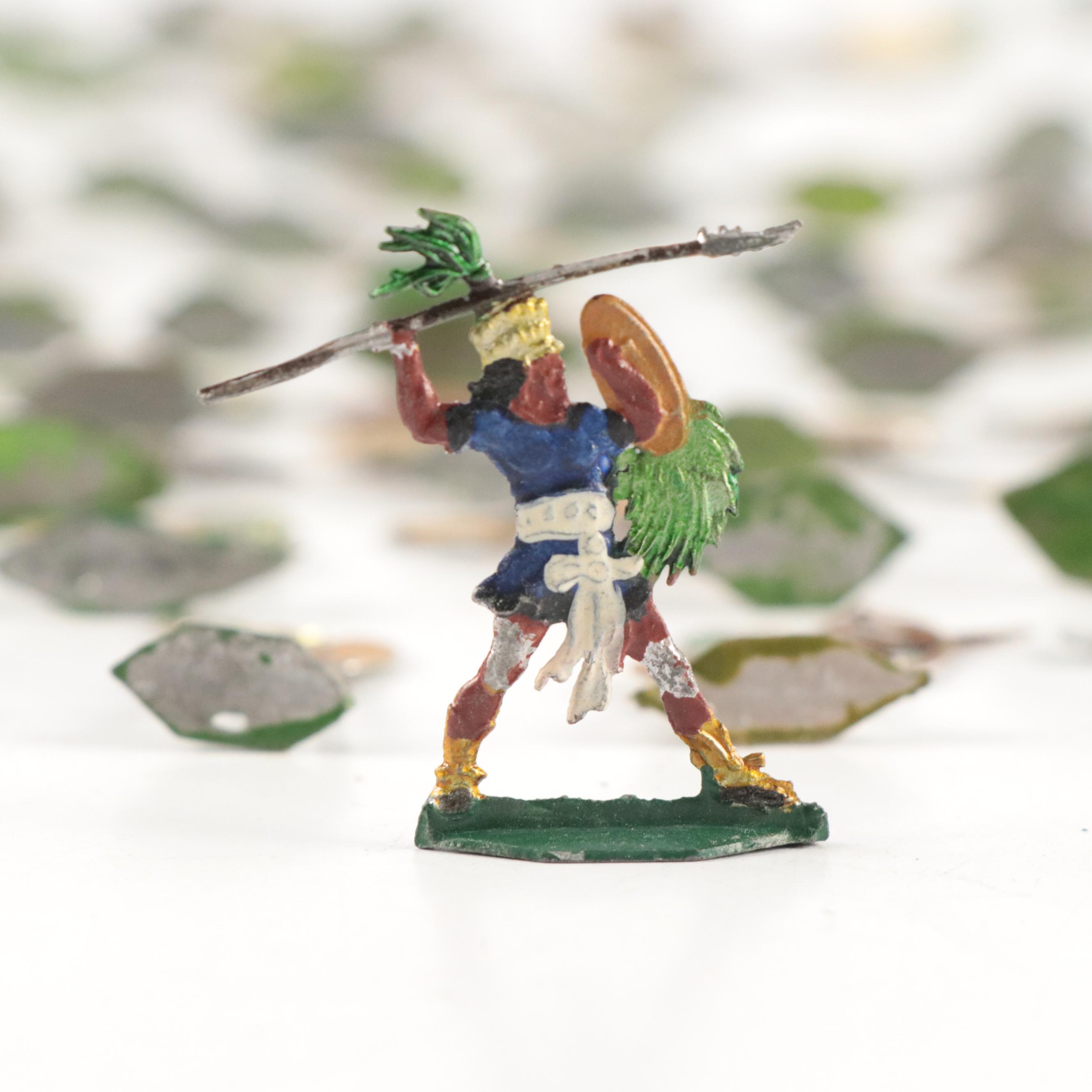 Metal Hand-Painted Flat Miniature Aztec Toy Figures | EBTH