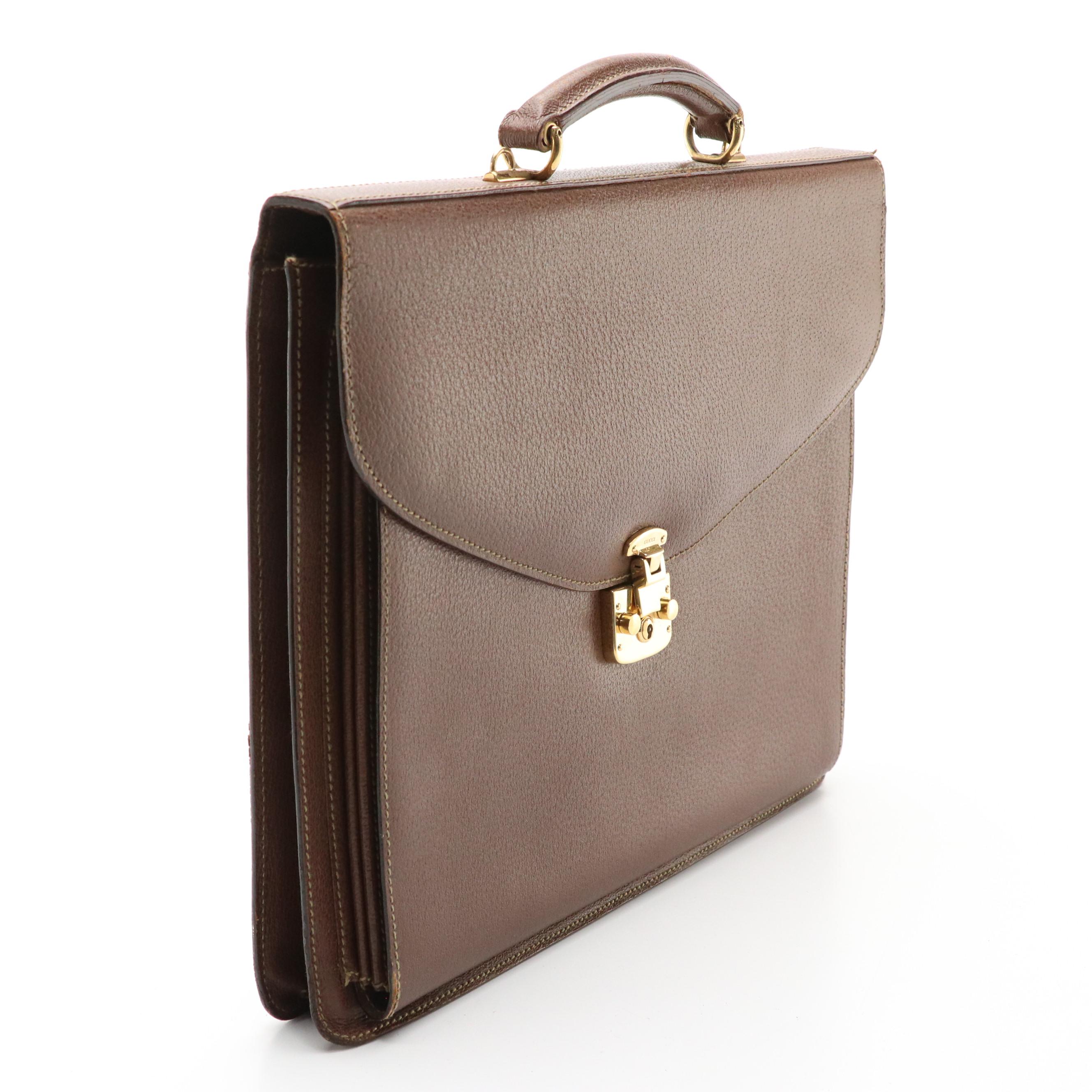 Gucci Top Handle Briefcase in Cinghiale Leather | EBTH
