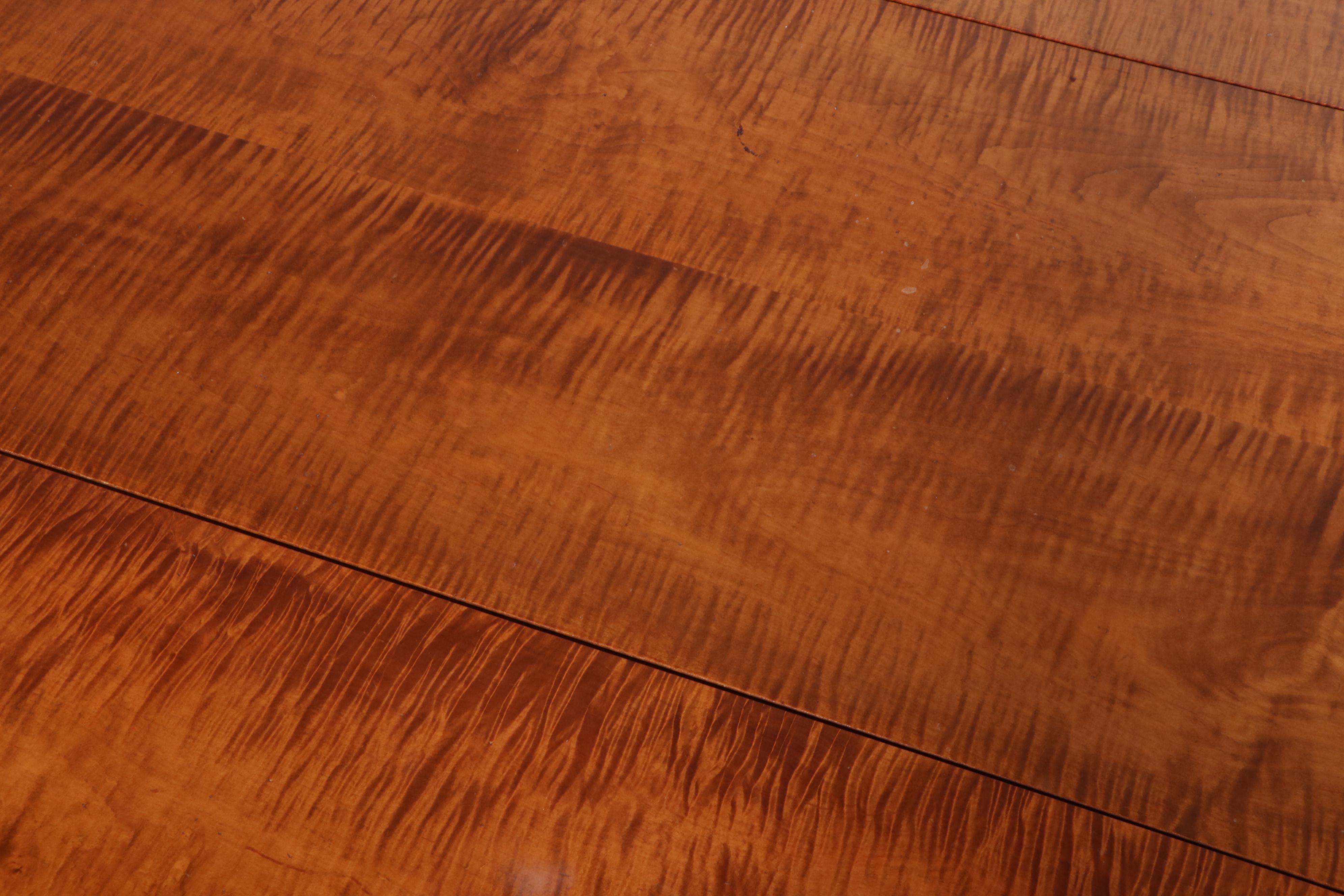 Benner's Woodworking Shaker Style Tiger Maple & Ebonized Drop-Leaf ...