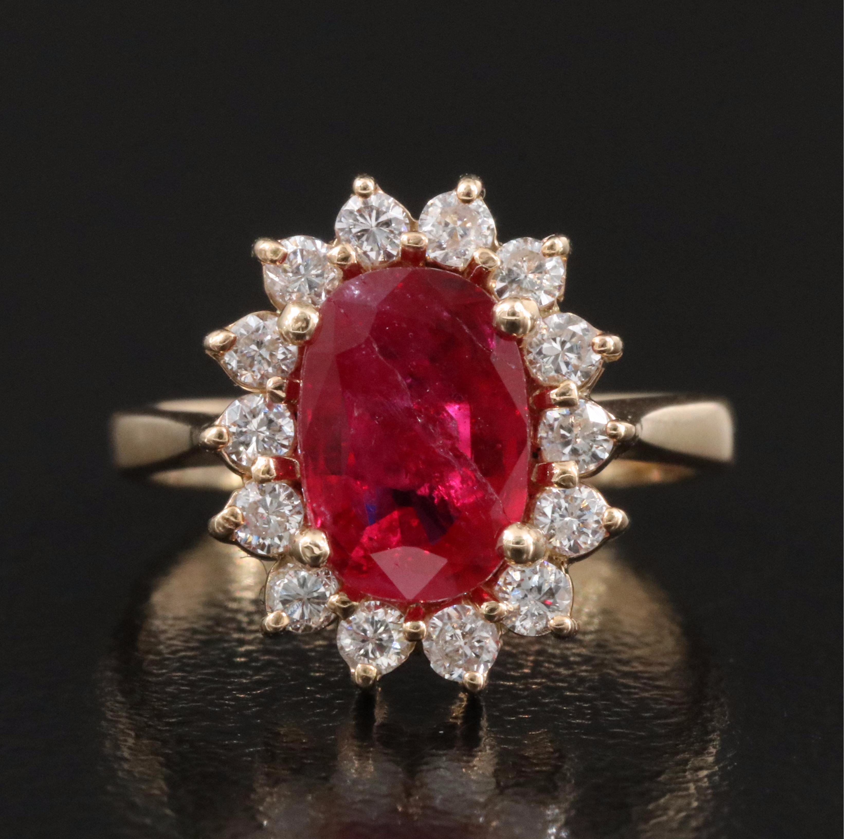 14K 1.01 CT Ruby and Diamond Ring | EBTH