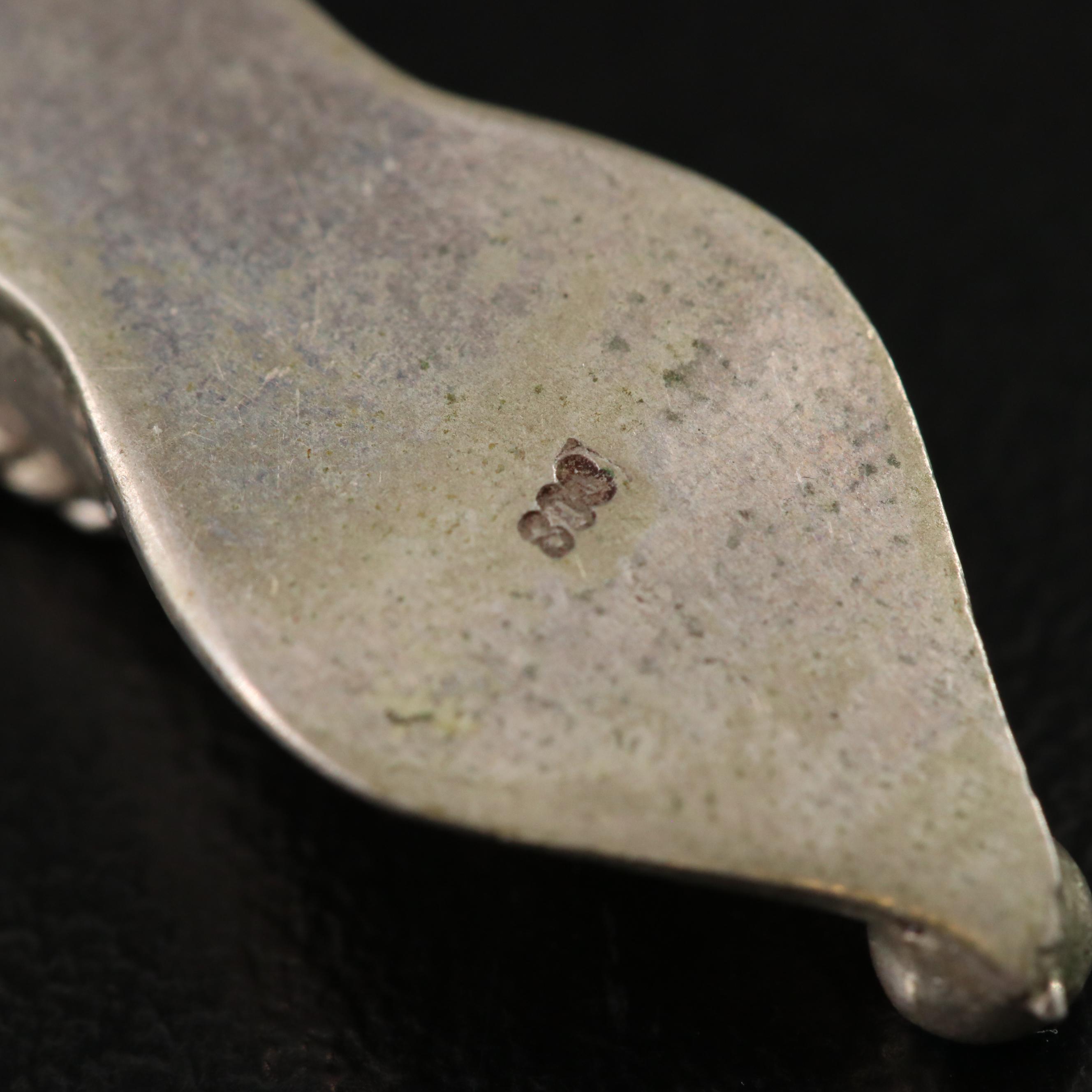 Vintage 800 Silver Pointed Toe Slipper Charm | EBTH