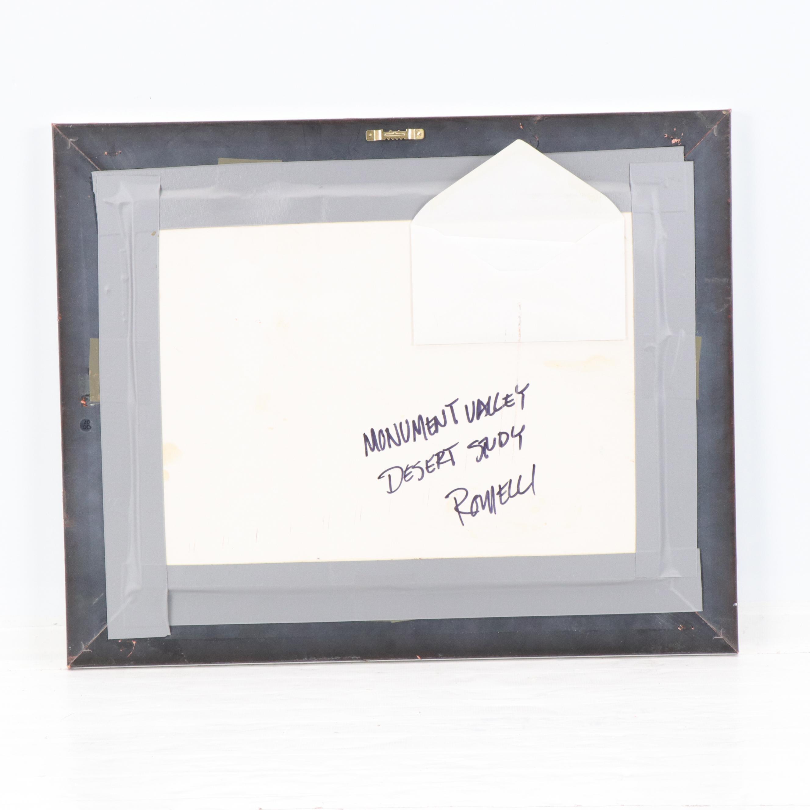 Patrick Romelli Landscape Oil Painting "Monument Valley Desert Study ...