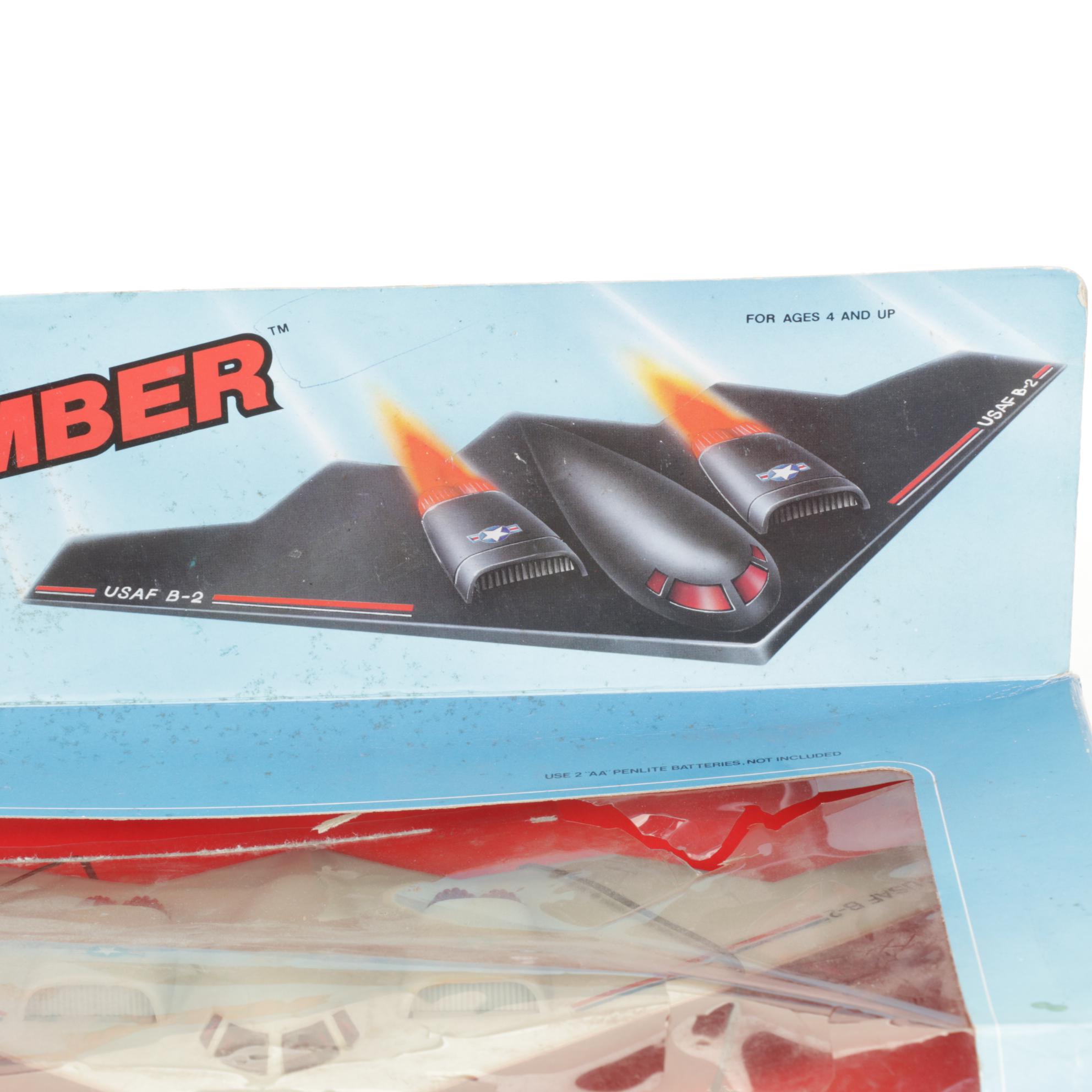 USAF Stealth B-2 Bomber with "Spirit of St. Louis" Model of 1927 Ryan ...