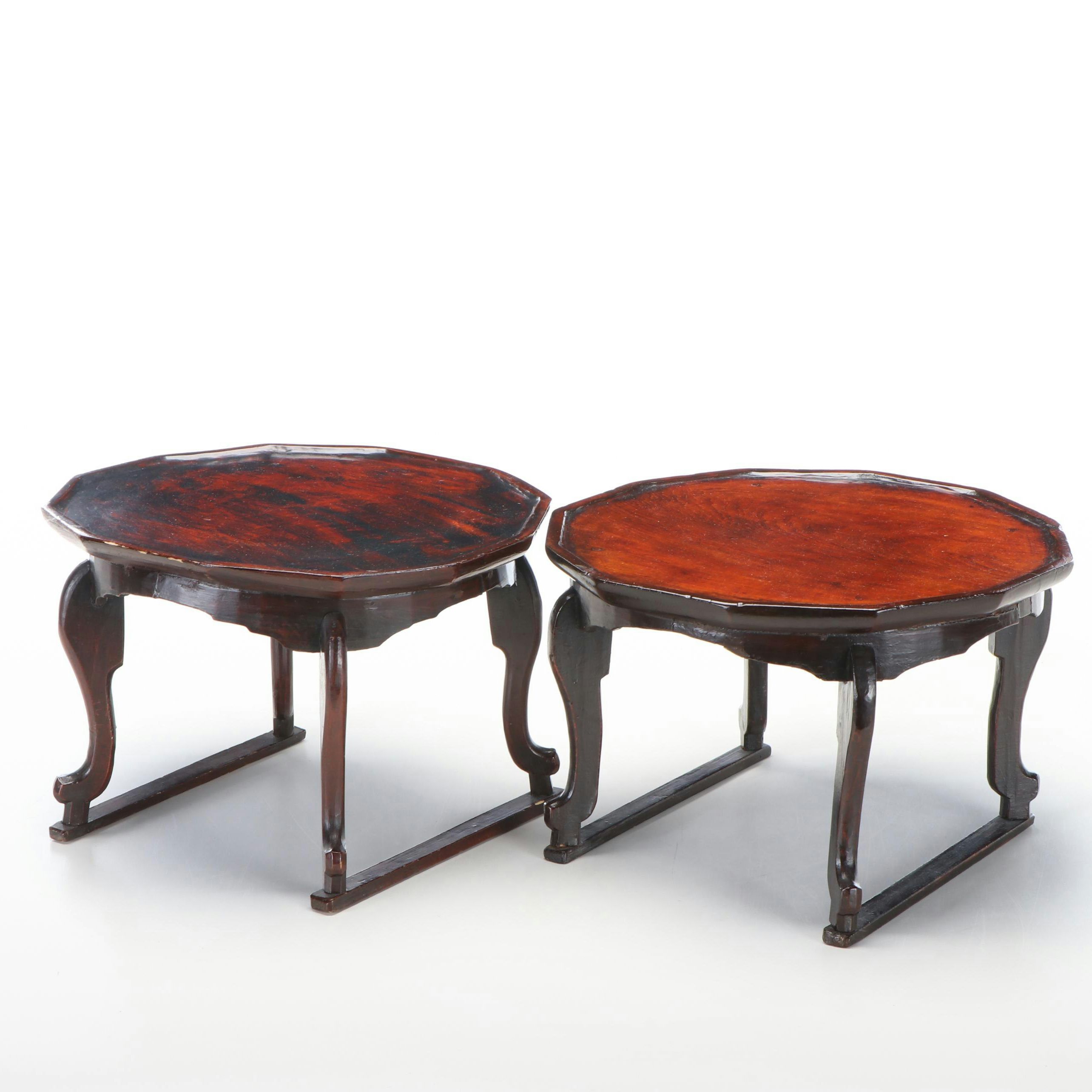 Pair of Korean Lacquered Wood Soban Tables | EBTH