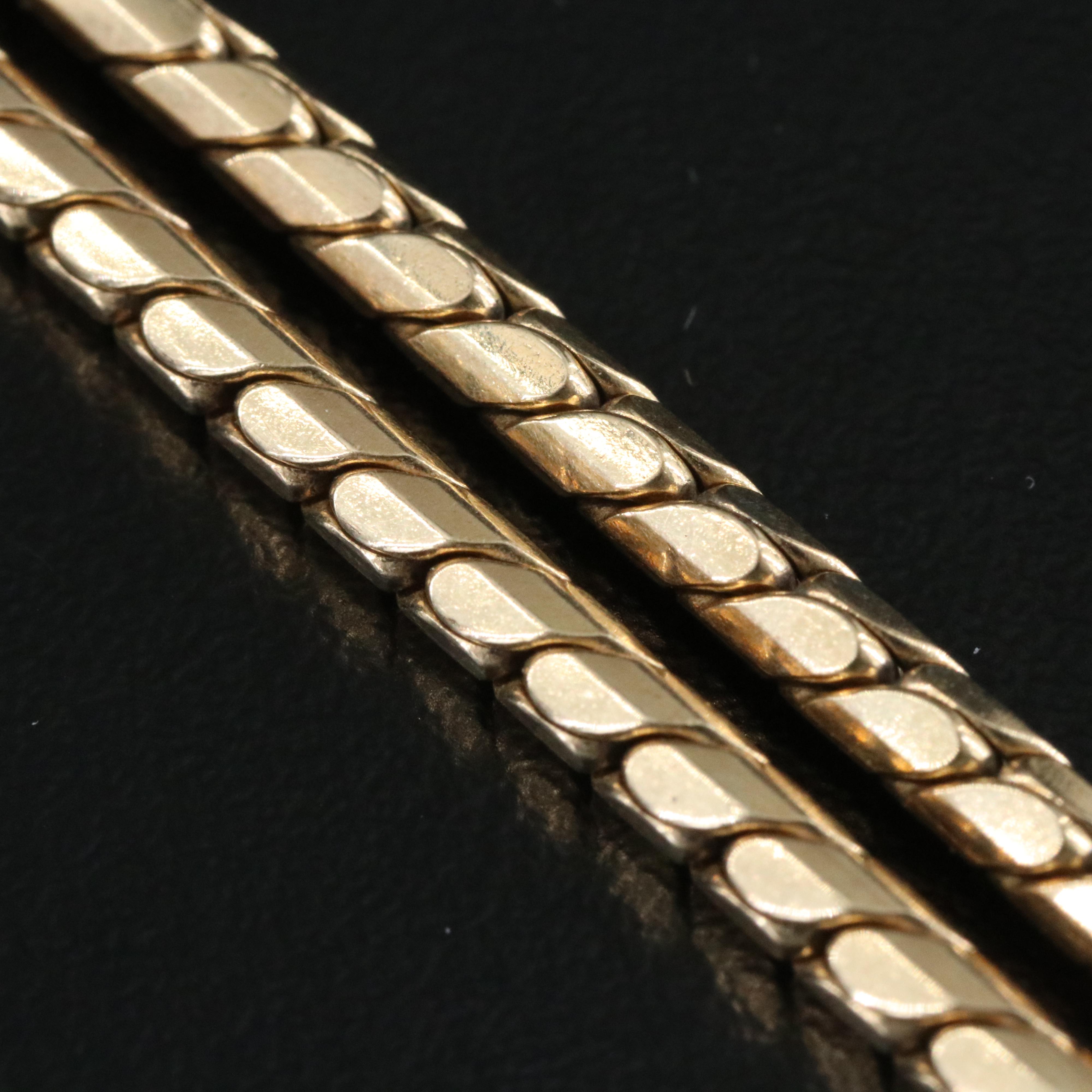 Winard 10K Fancy Link Necklace | EBTH