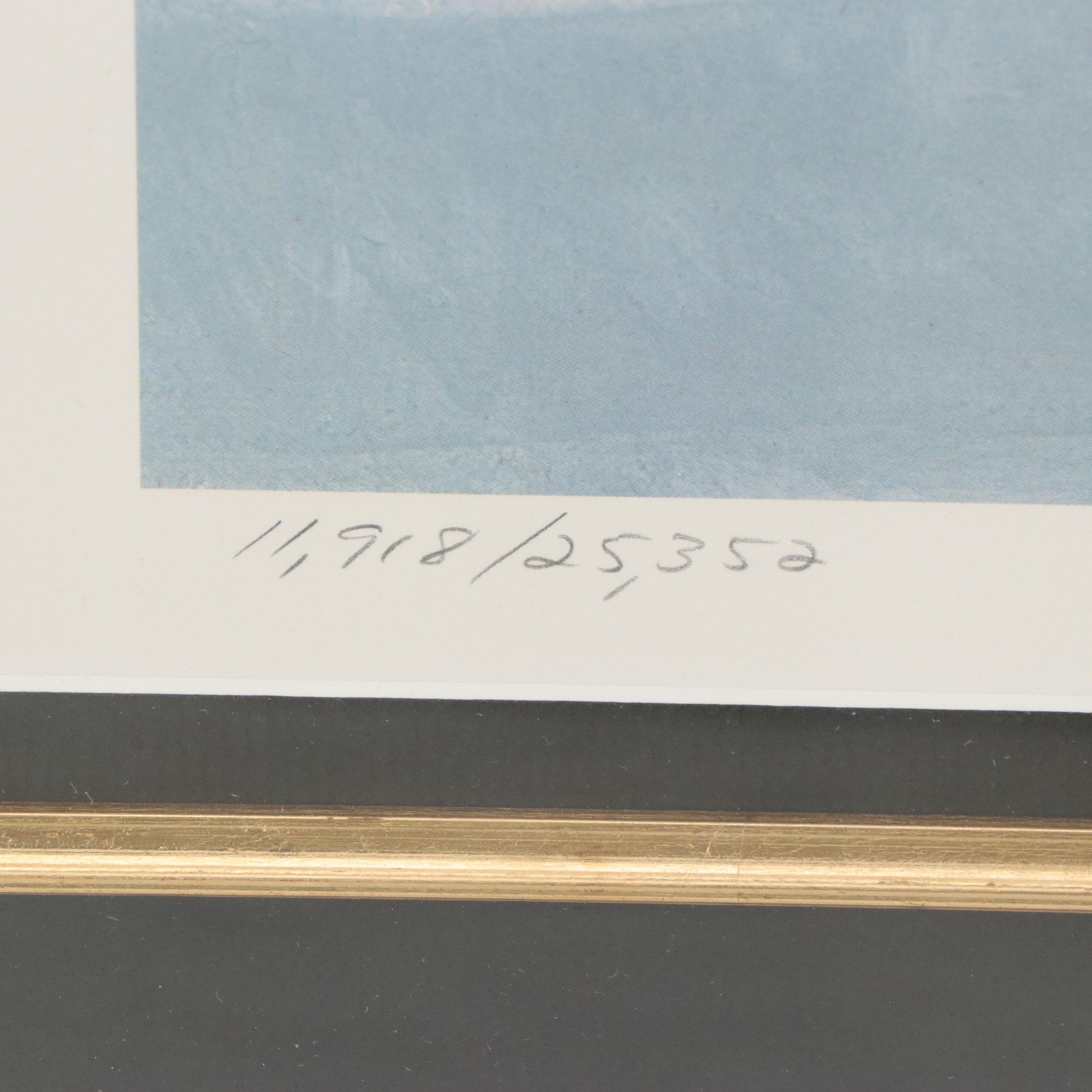 Robert Bateman Offset Lithograph Winter Landscape "Midnight - Black ...