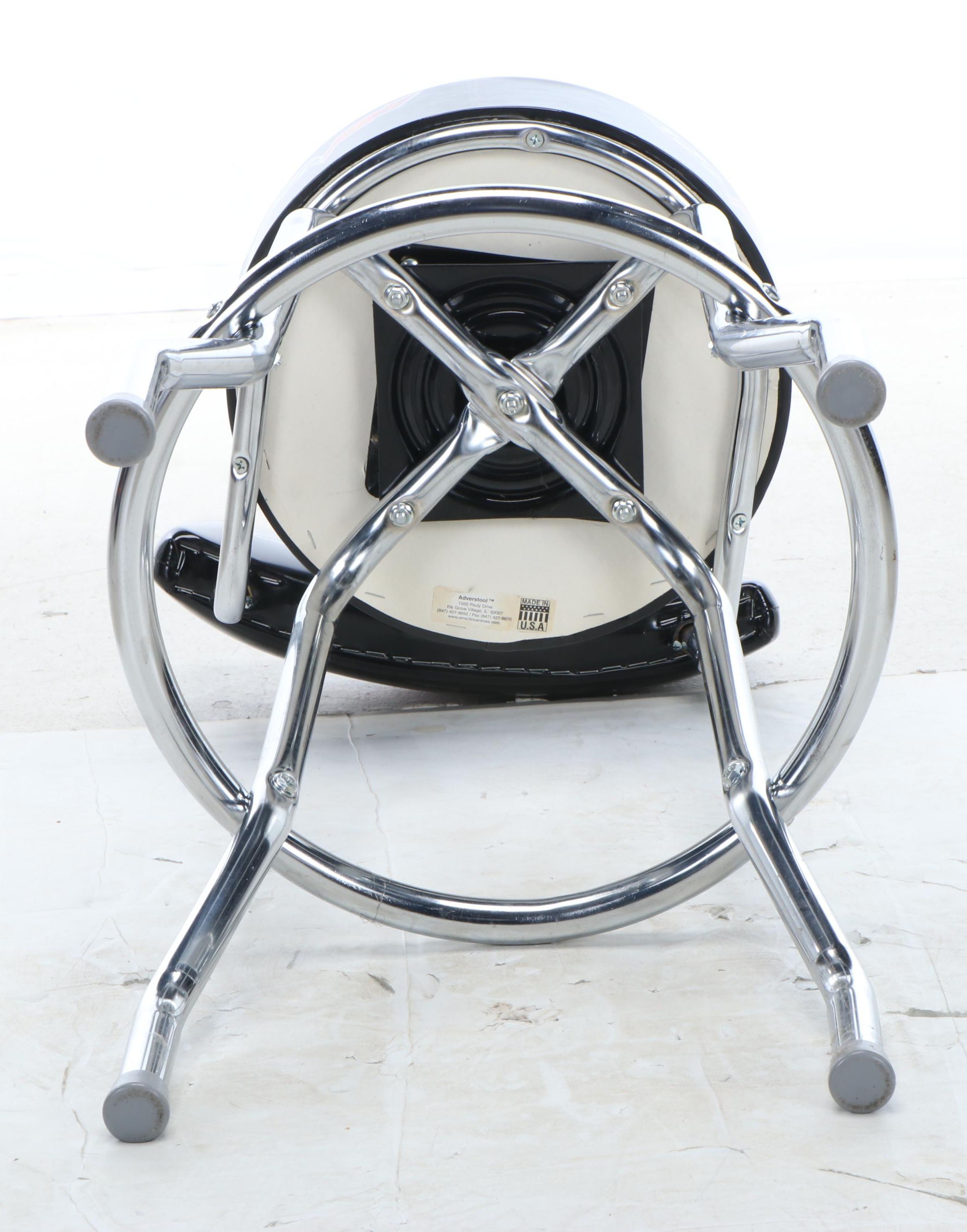 Adverstool Corvette Branded High Gloss Vinyl and Chrome Bar Stool | EBTH