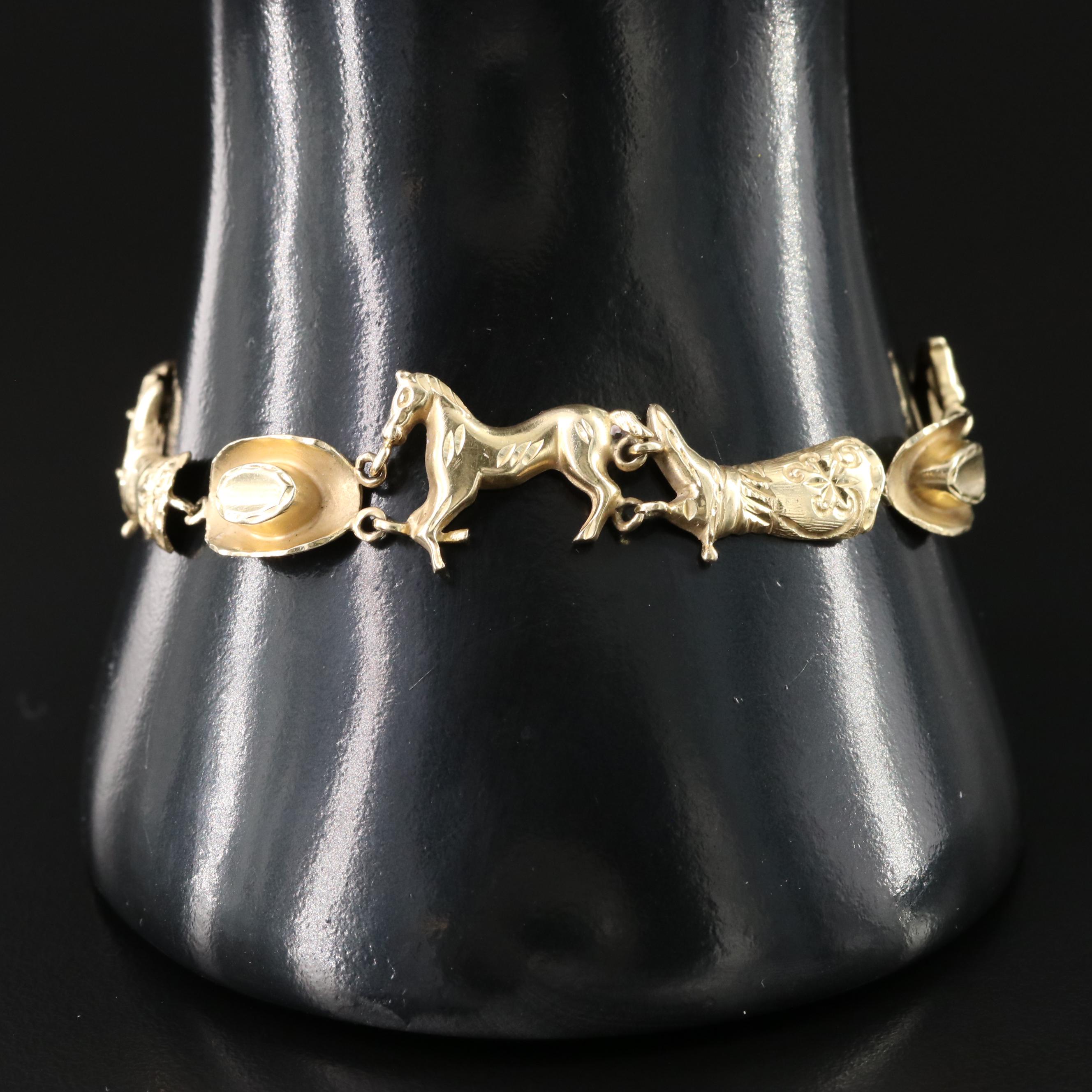 14K Cowboy Bracelet | EBTH
