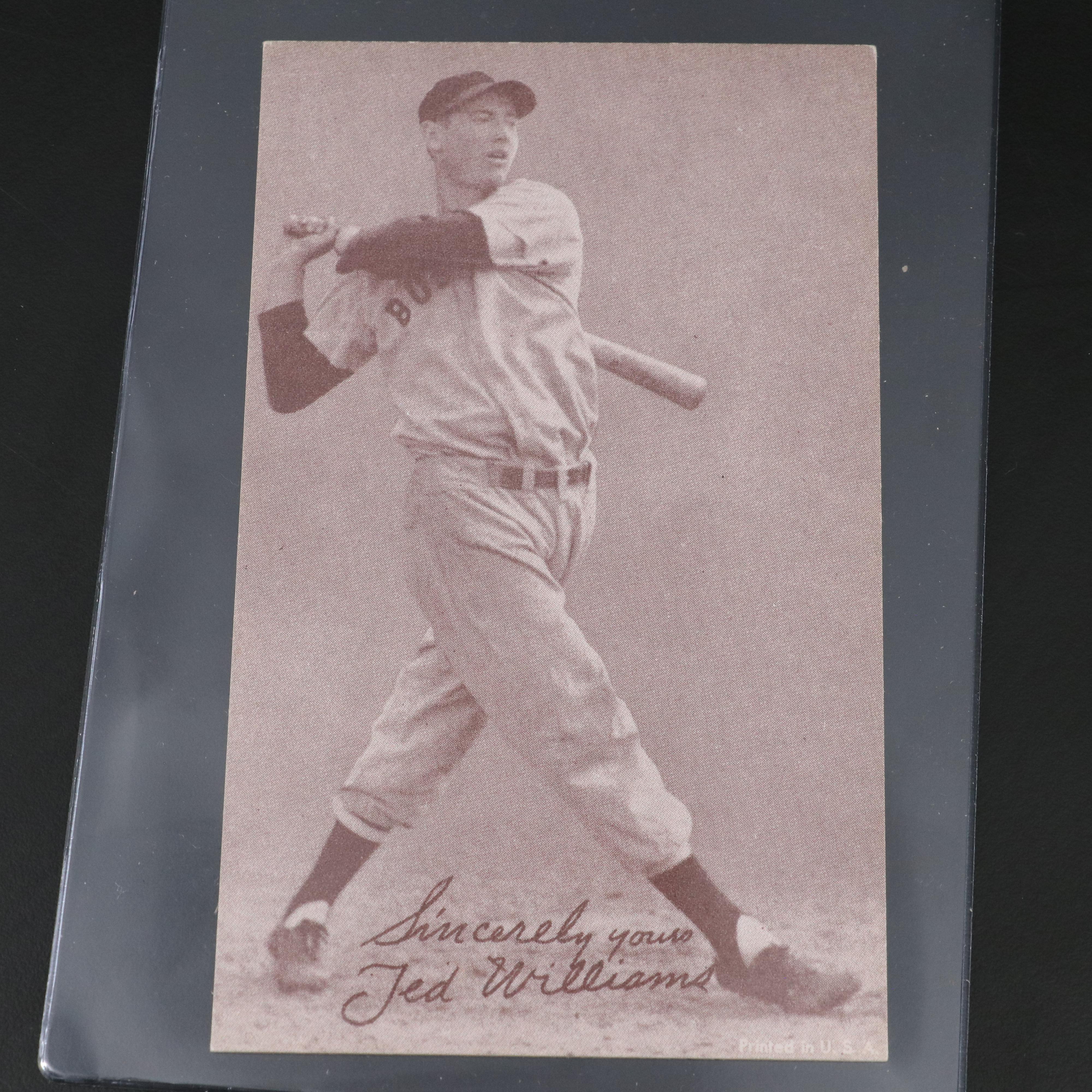 1962 Topps Babe Ruth Baseball Card with 1939-46 Ted Williams Exhibit ...