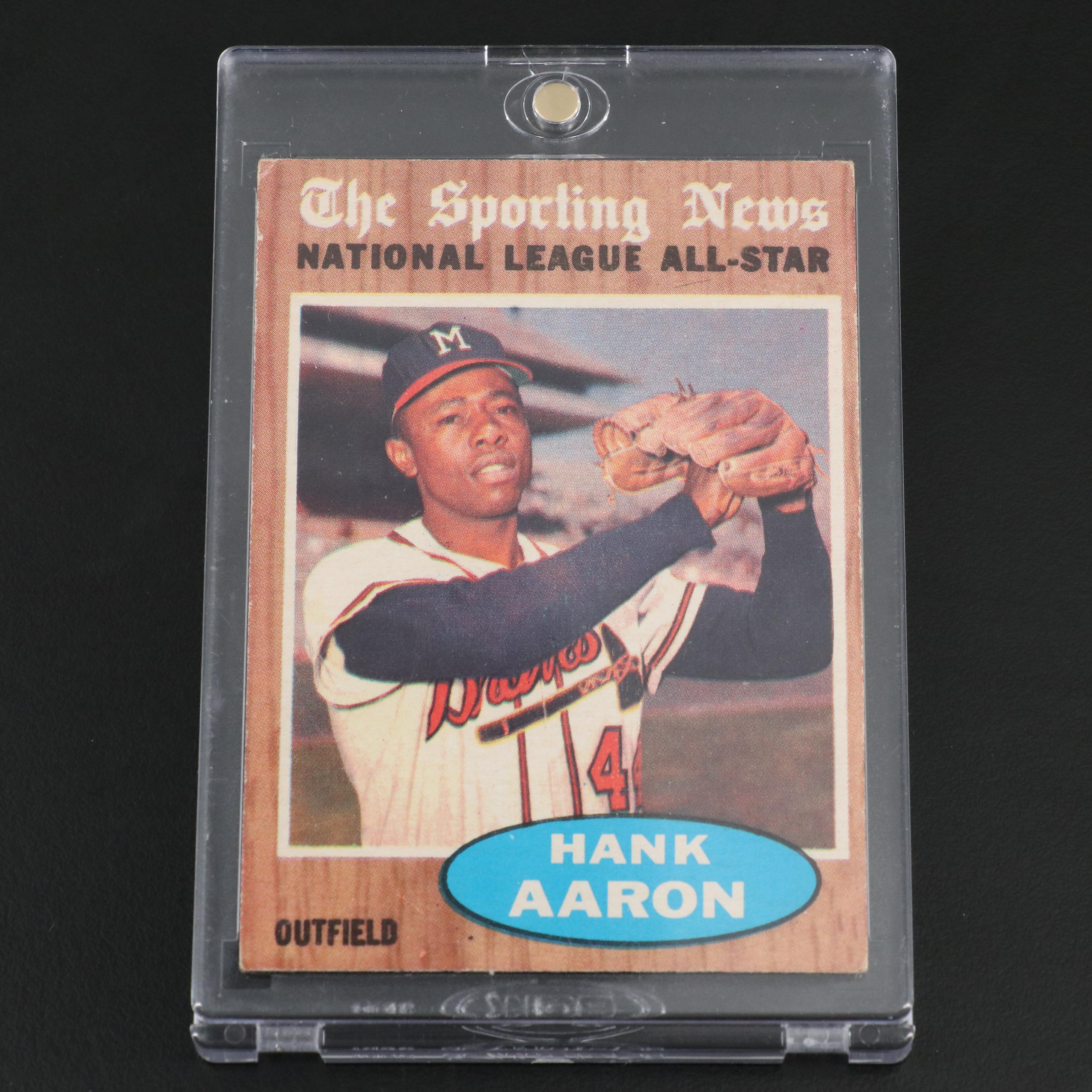 1962 Topps Hank Aaron All-Star Card and a Mickey Mantle Starliner ...