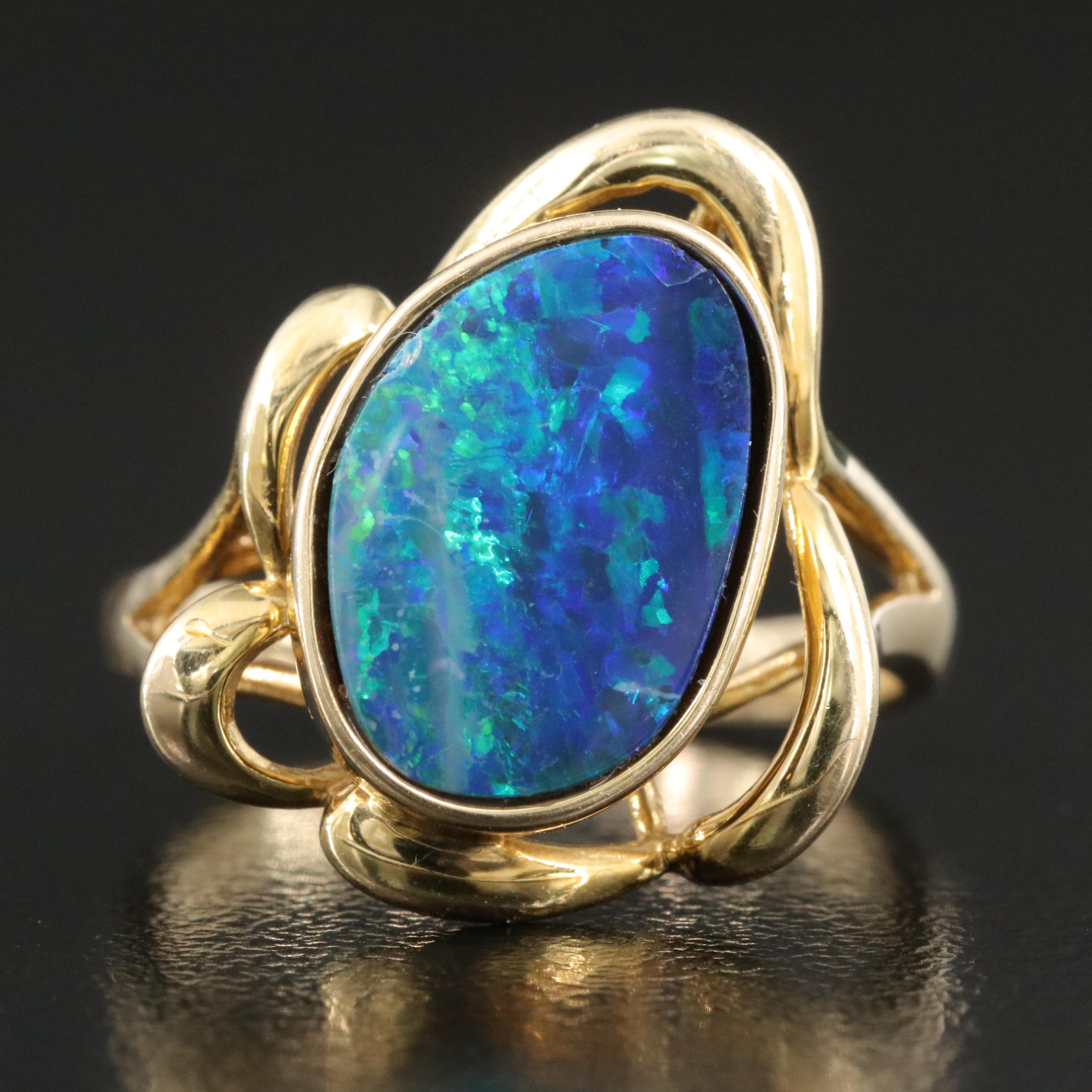 14K Opal Doublet Ring | EBTH