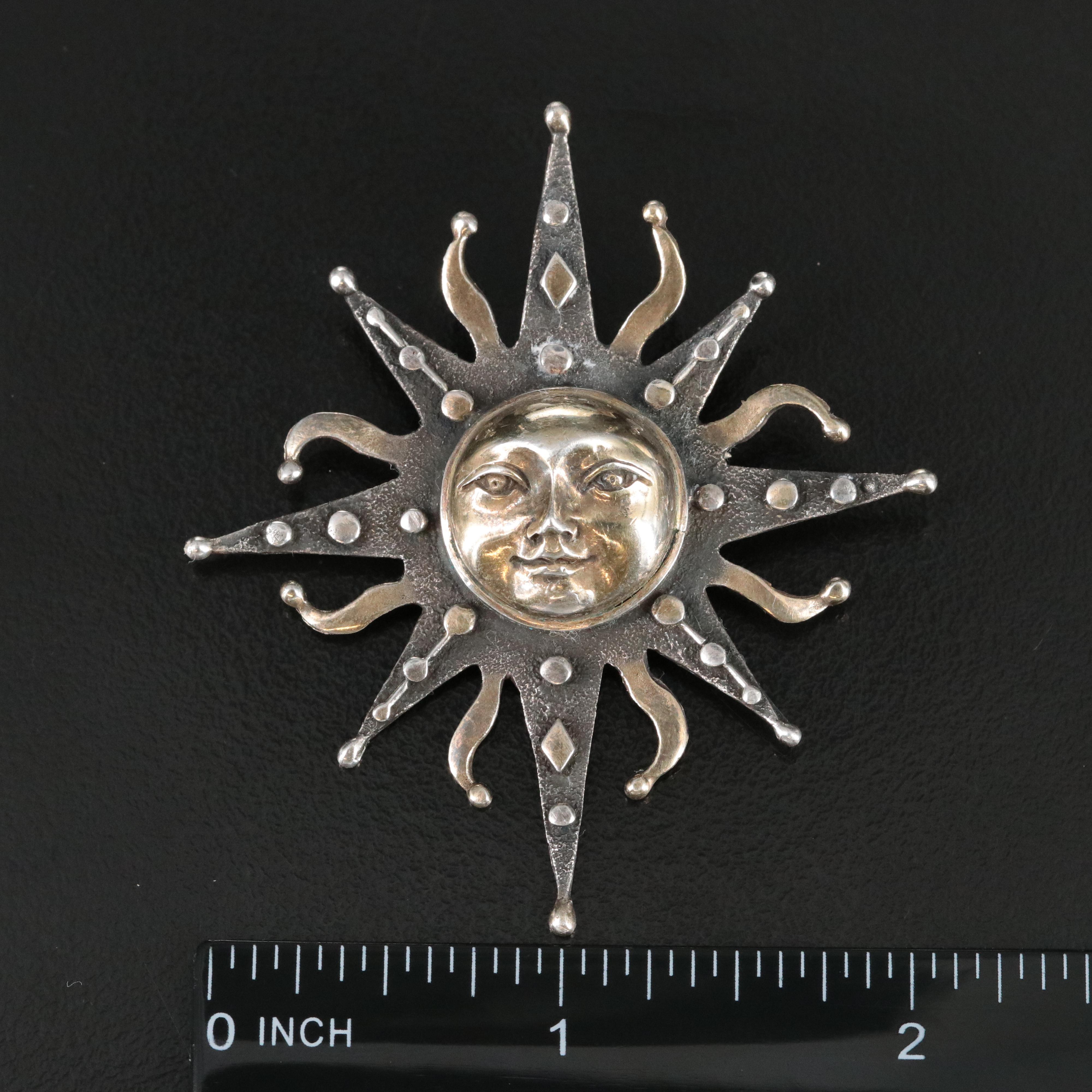 Sterling Sunburst Brooch | EBTH