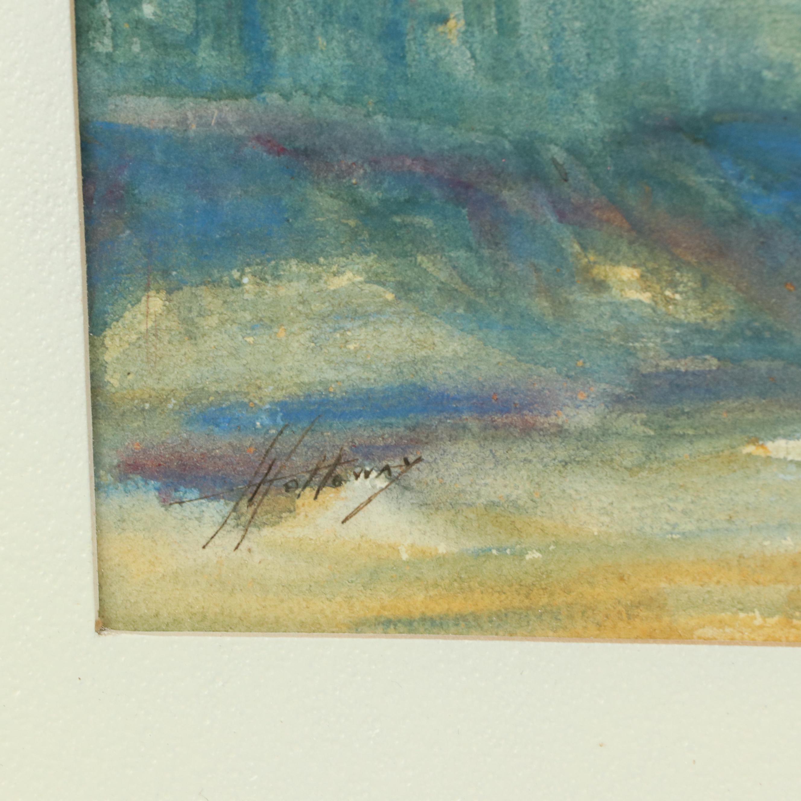 Ida Holterhoff Holloway Landscape Watercolor Painting | EBTH