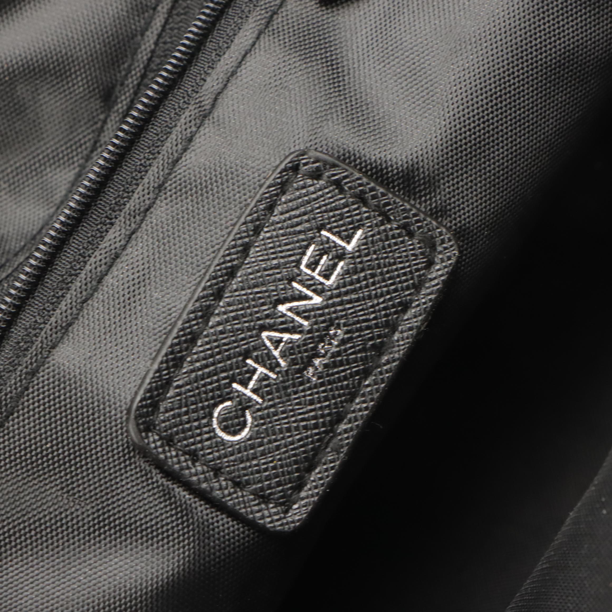 Chanel Promotional Black Nylon Backpack with Interlocking CC Logo | EBTH