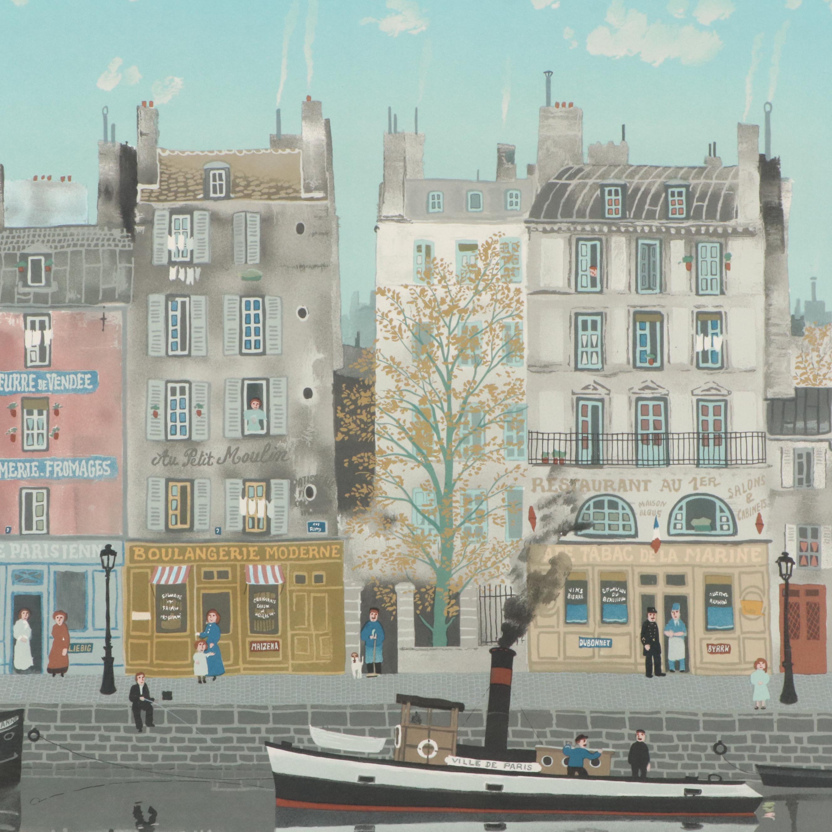 Michel Delacroix Color Lithograph "Le Canal," Circa 1982 | EBTH