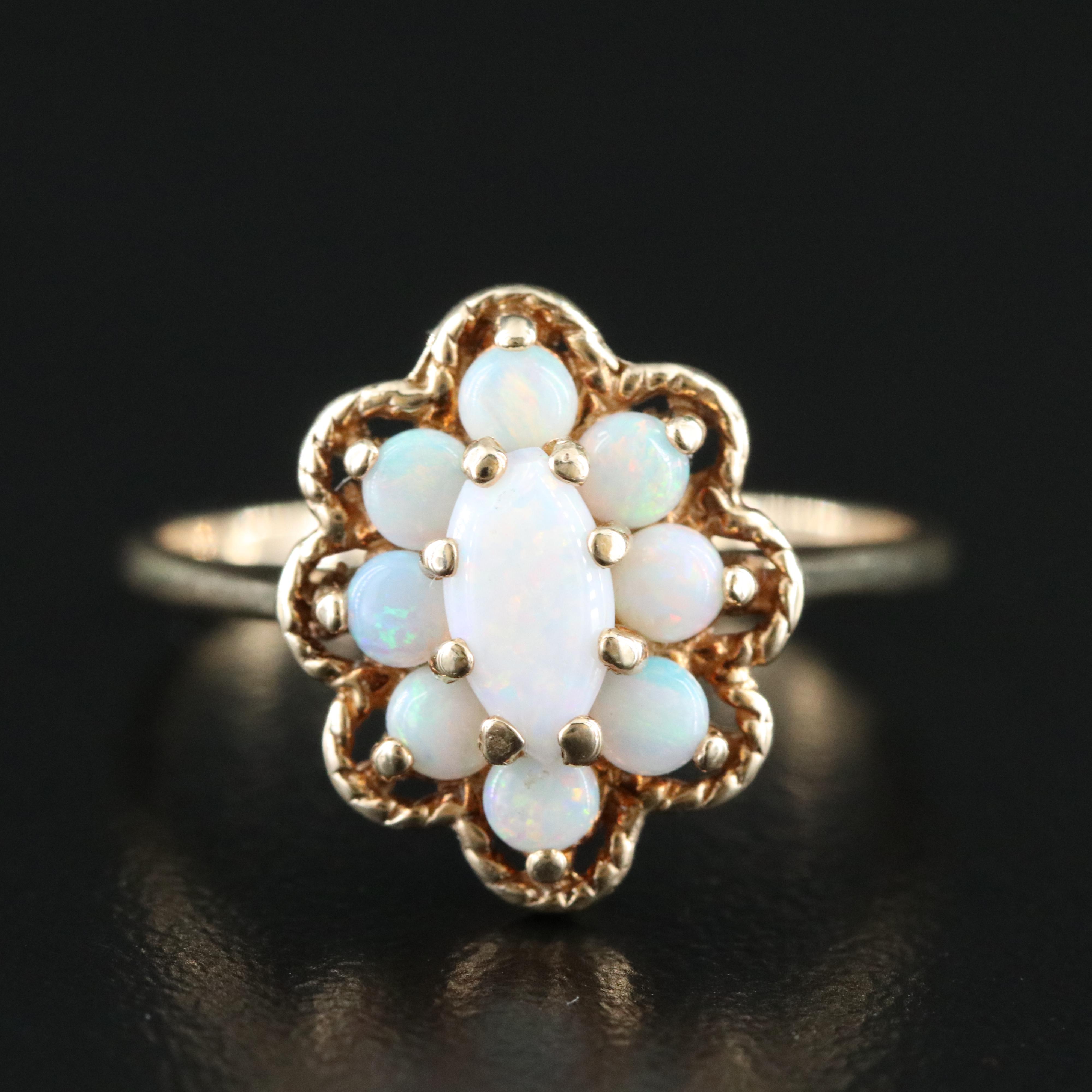 10K Opal Navette Ring | EBTH