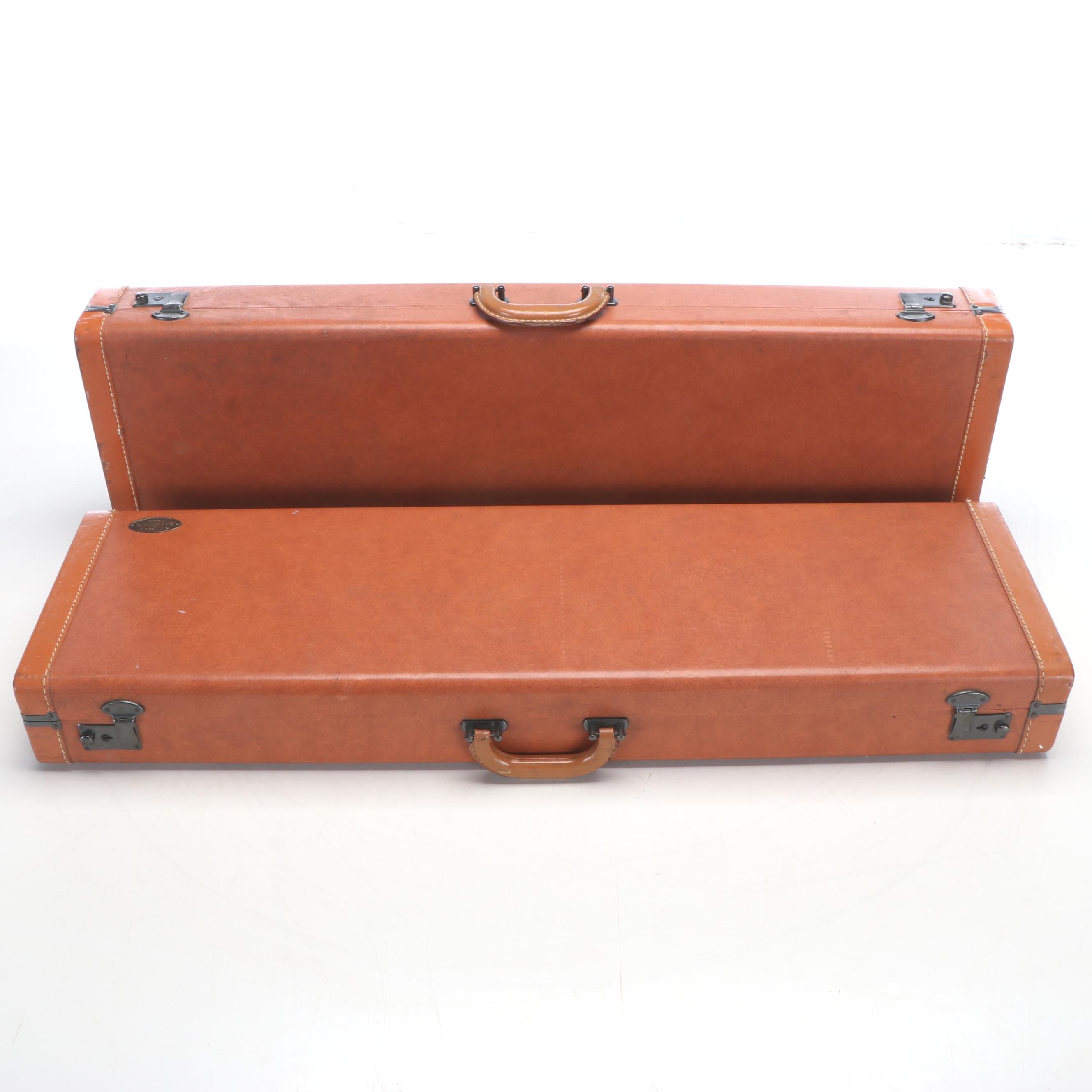 Browning Leather Wrapped Hardside Gun Cases with Blue Velvet Liner | EBTH