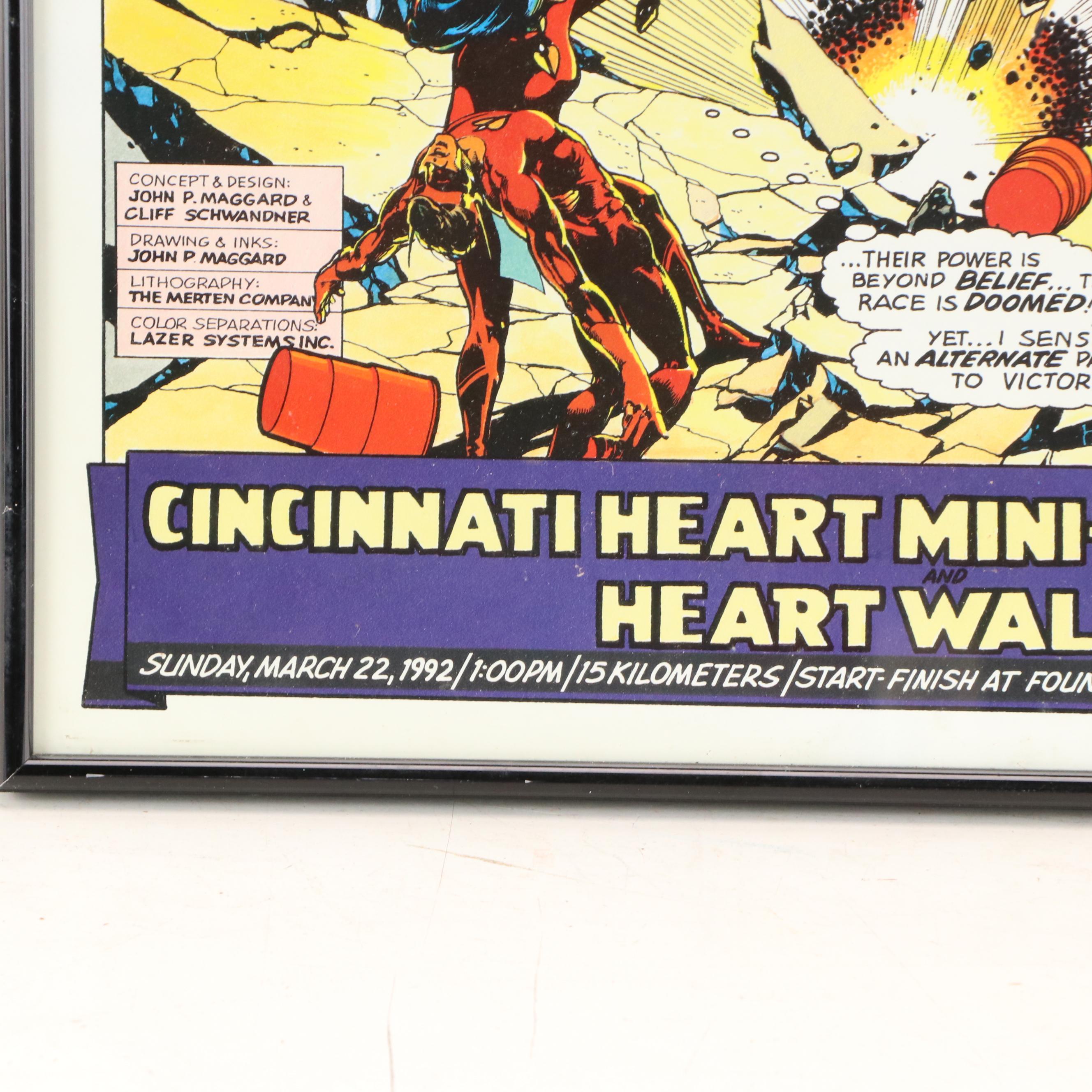 Cincinnati Heart Marathon Comic-Themed Poster with Art by John Maggard ...