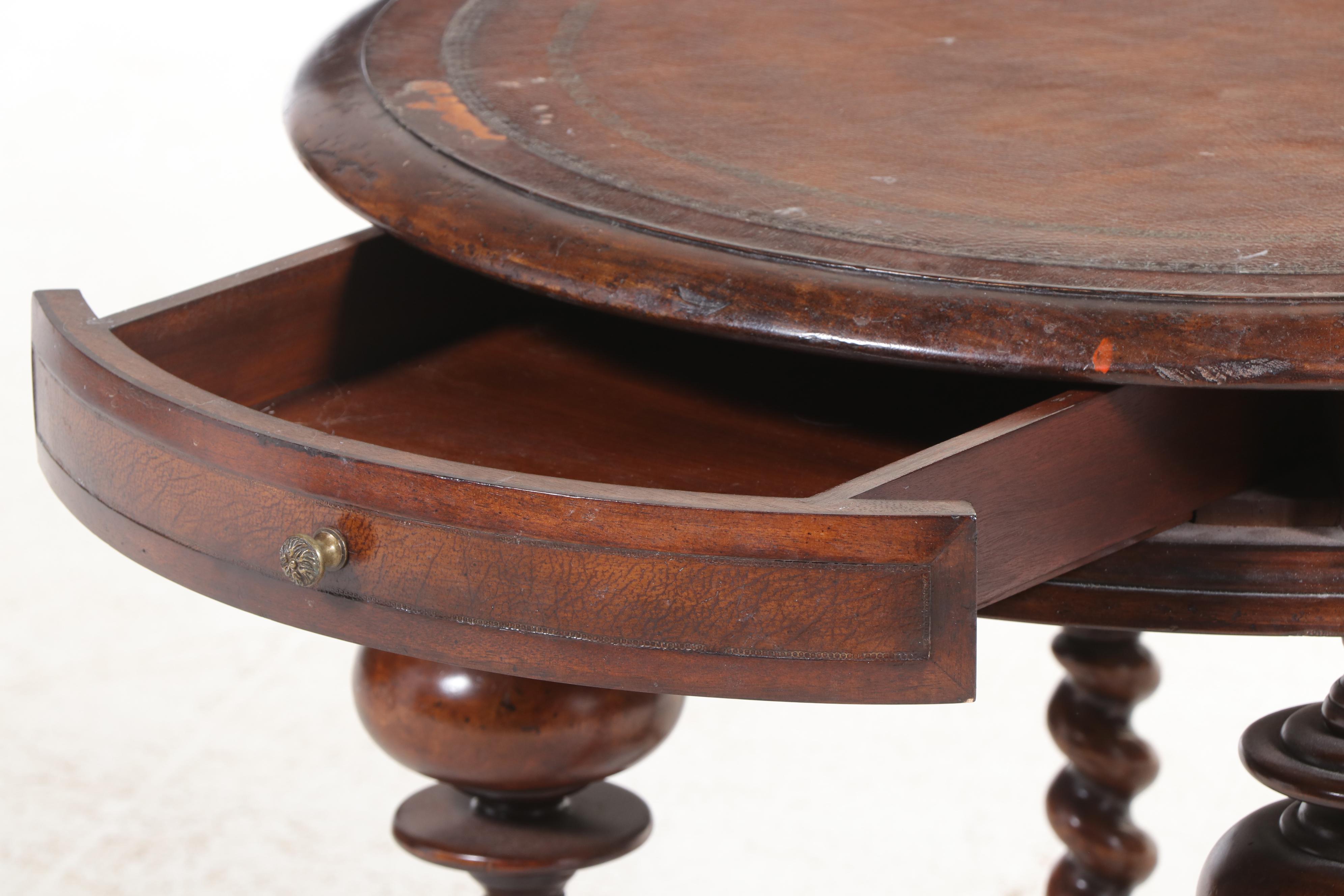 John-Richard "European Crossroads" Mahogany and Gilt-Tooled Leather ...