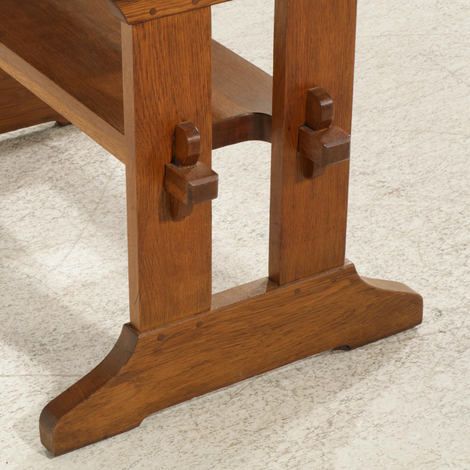 Stickley Mission Style Oak Library Table, Late 20th to 21st Century | EBTH