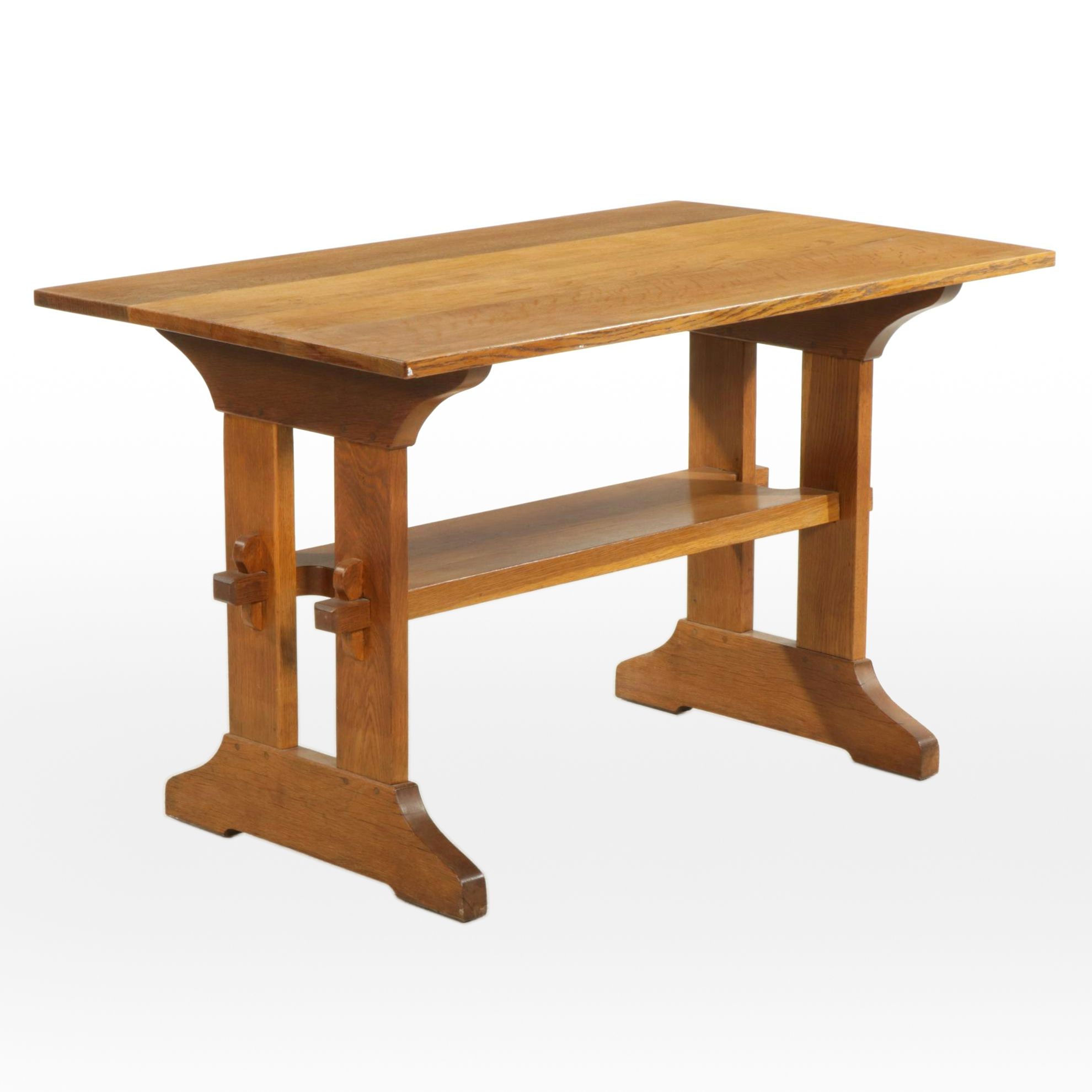 Stickley Mission Style Oak Library Table, Late 20th to 21st Century | EBTH