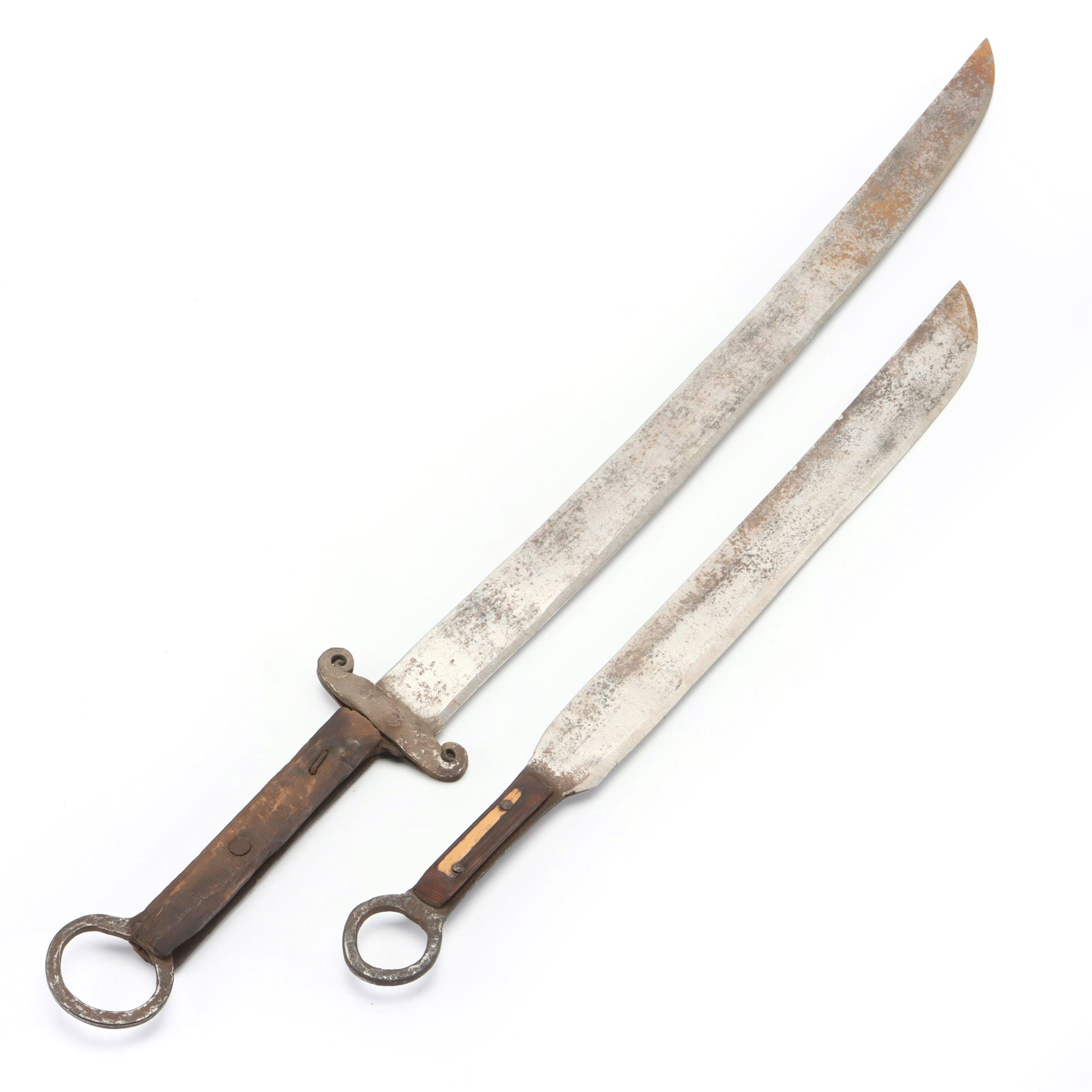 Asian Style Wooden Handled Sword and Machete | EBTH