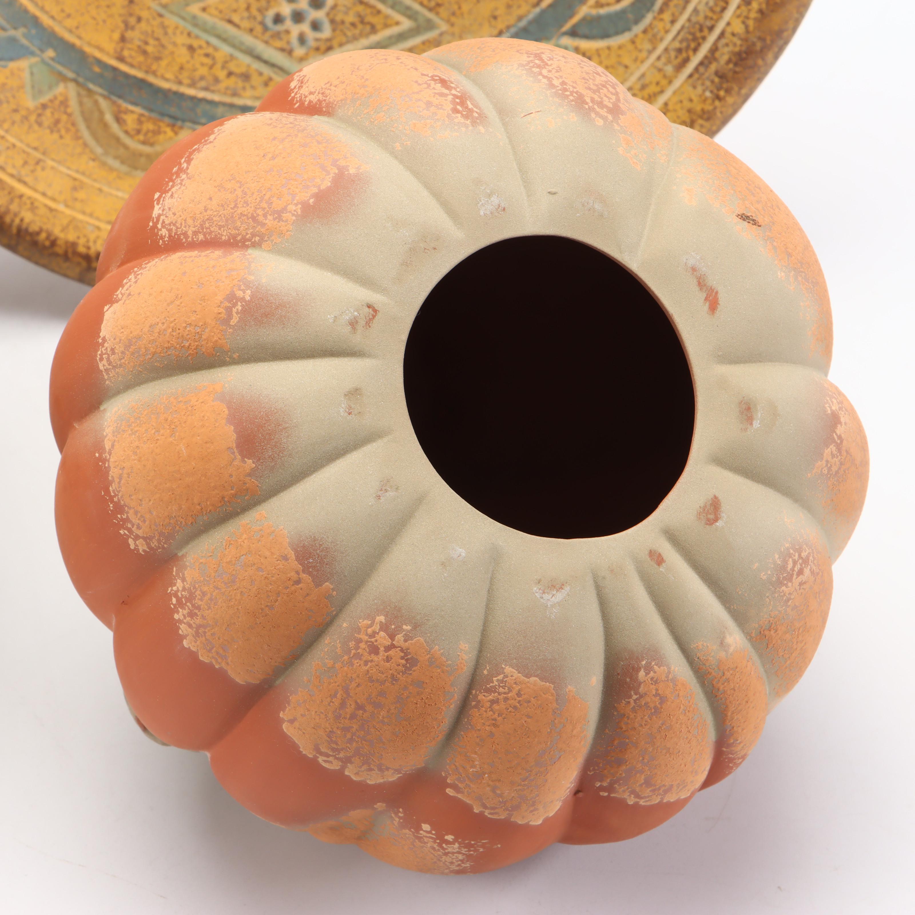 Ceramic Pumpkin with Decorative Bowl and Vases | EBTH