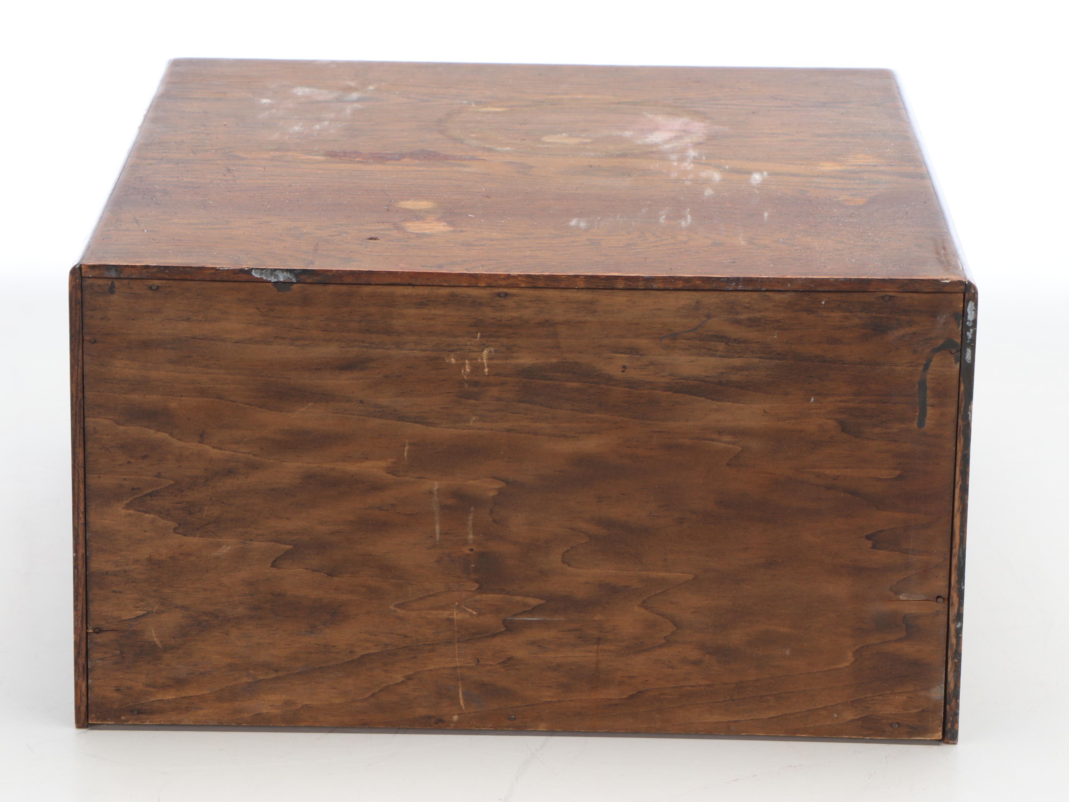 Belding Brothers Oak Spool Cabinet with Silk and Cotton Threads | EBTH