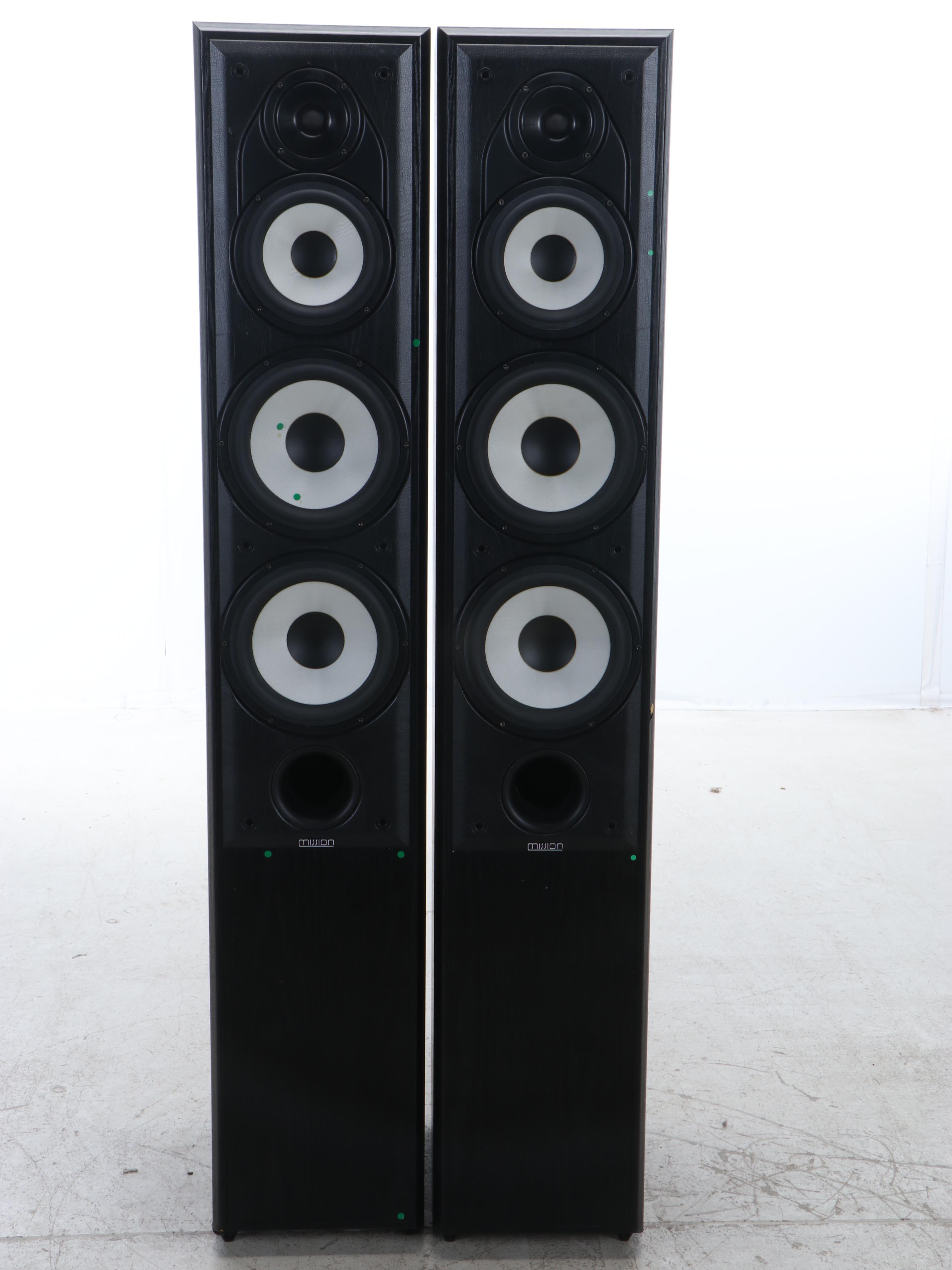 Mission Model 705 Floor Standing Speakers and Model 70c2 Center Speaker ...