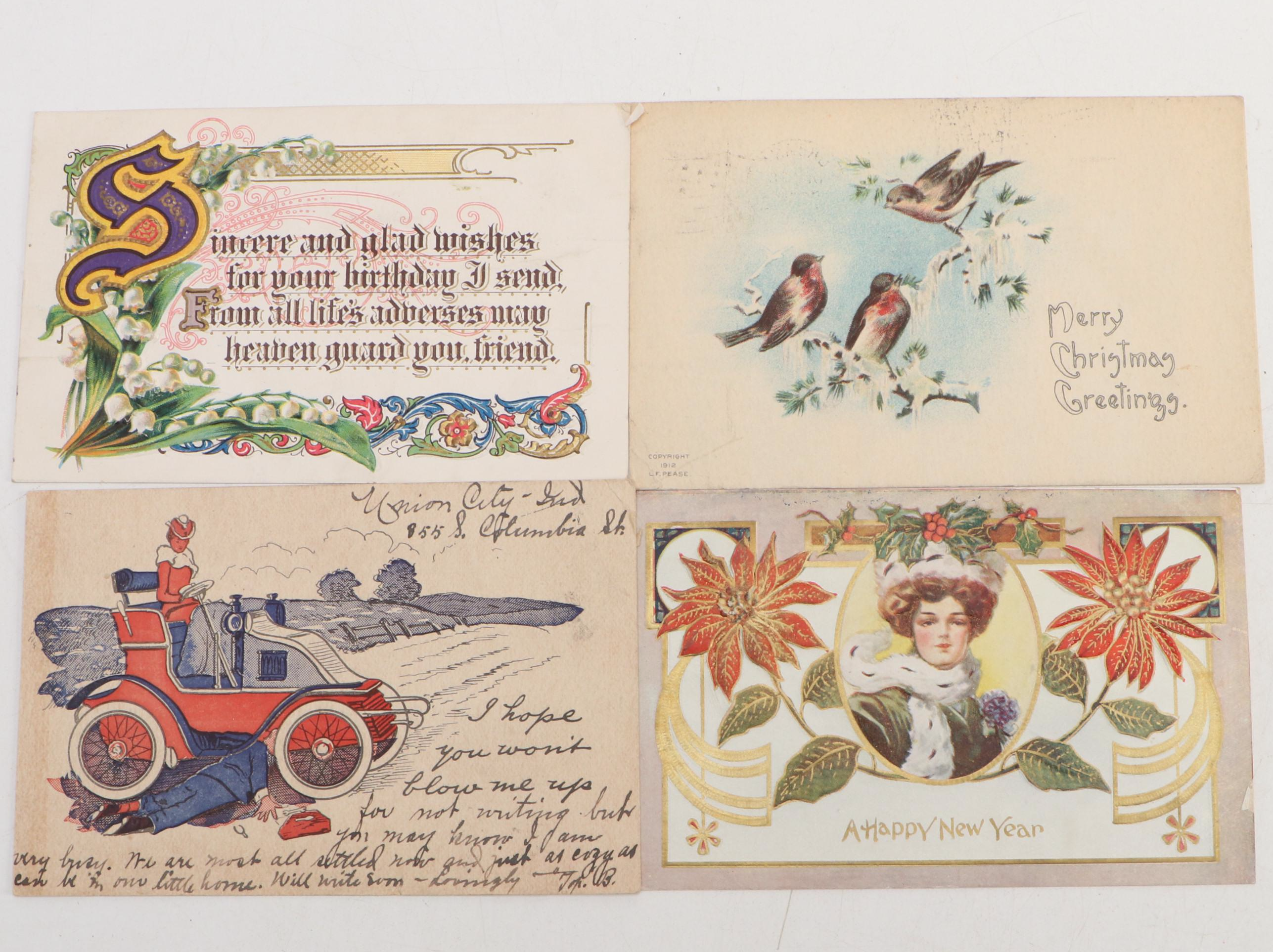 Christmas, New Years, Valentine's Day and More Postcards, Early 20th ...