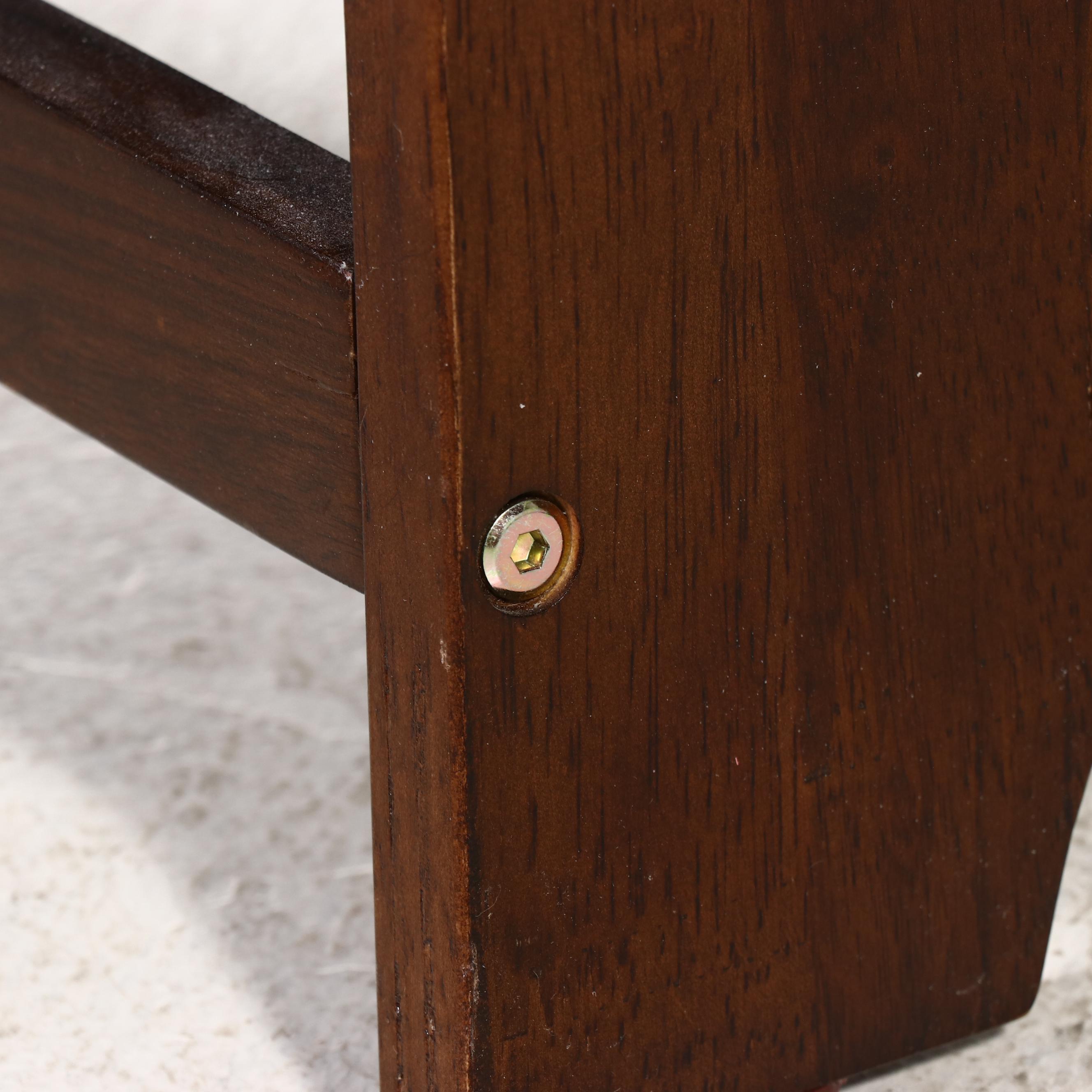 Powell Contemporary Walnut Step Stool | EBTH