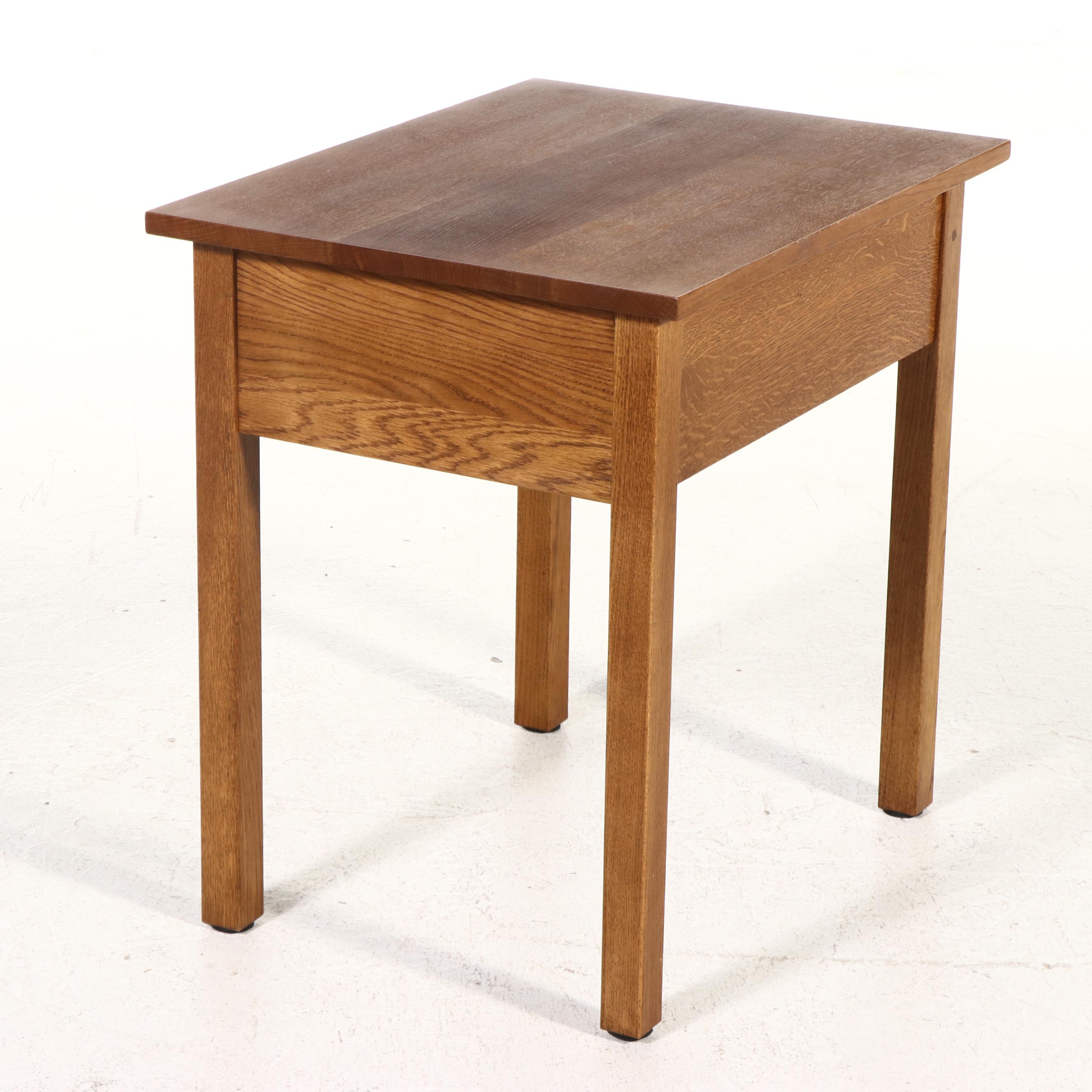 Pair of Stickley Mission Style Oak End Tables | EBTH