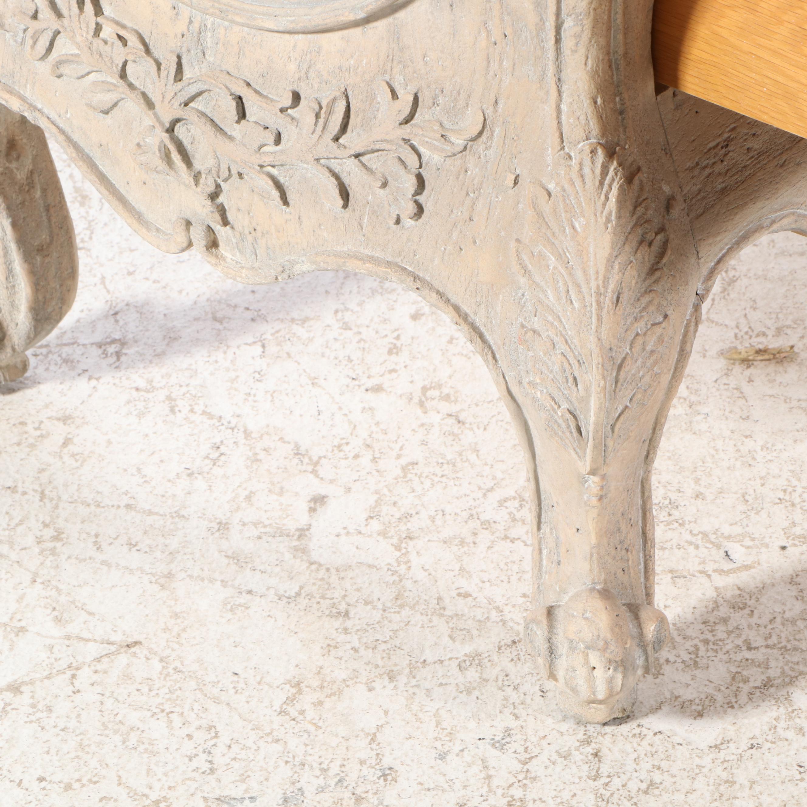 Modern History Louis XV Style Cerused Two-Drawer Bombé Commode | EBTH