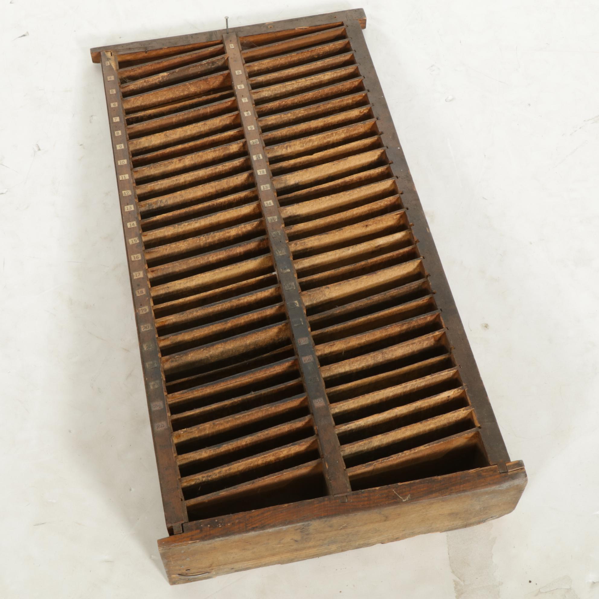 Rustic Graduated Display Sorting Shelf, Early 20th Century | EBTH