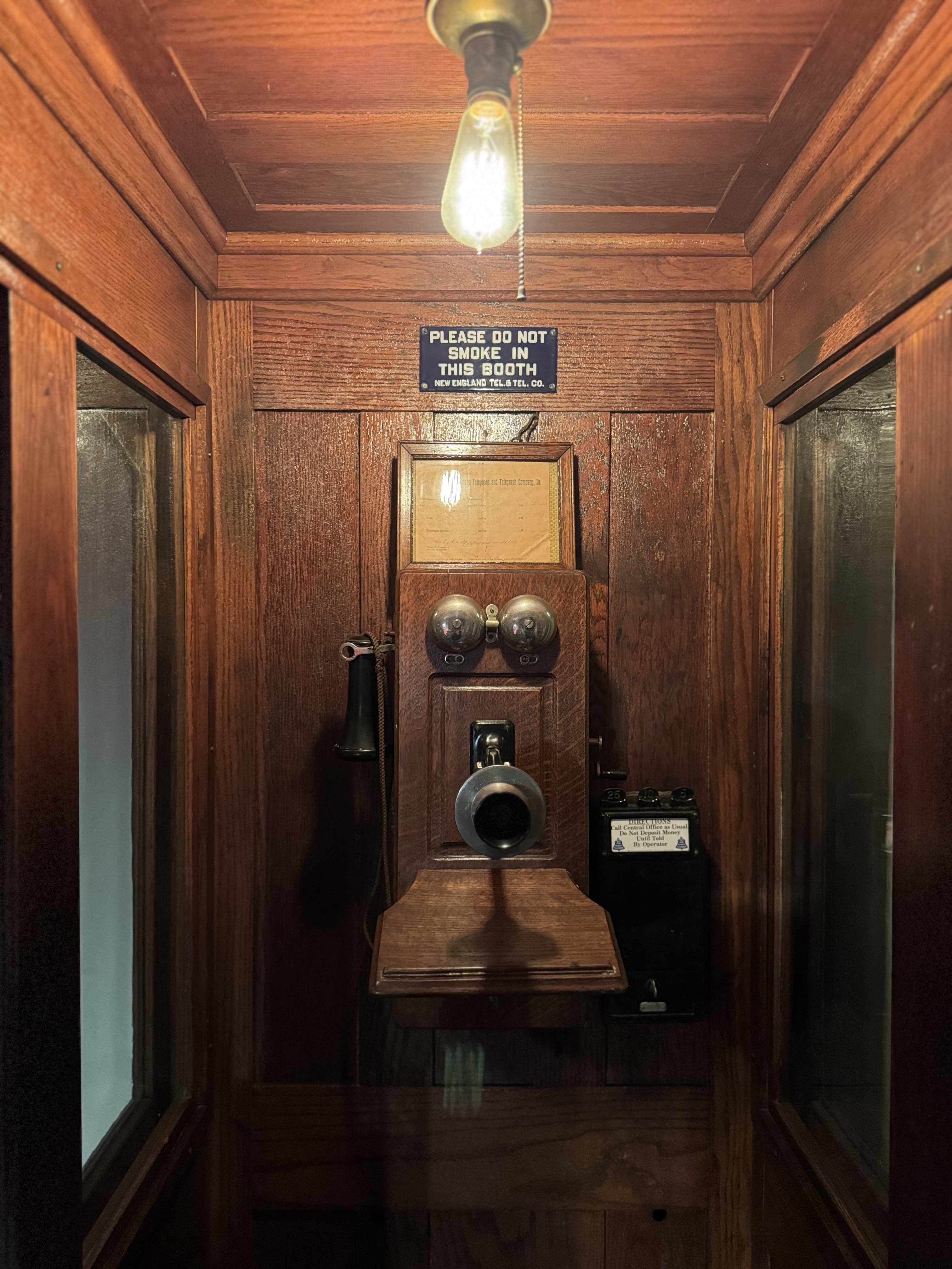 New England Telephone & Telegraph Company Oak Telephone Booth, 20th ...