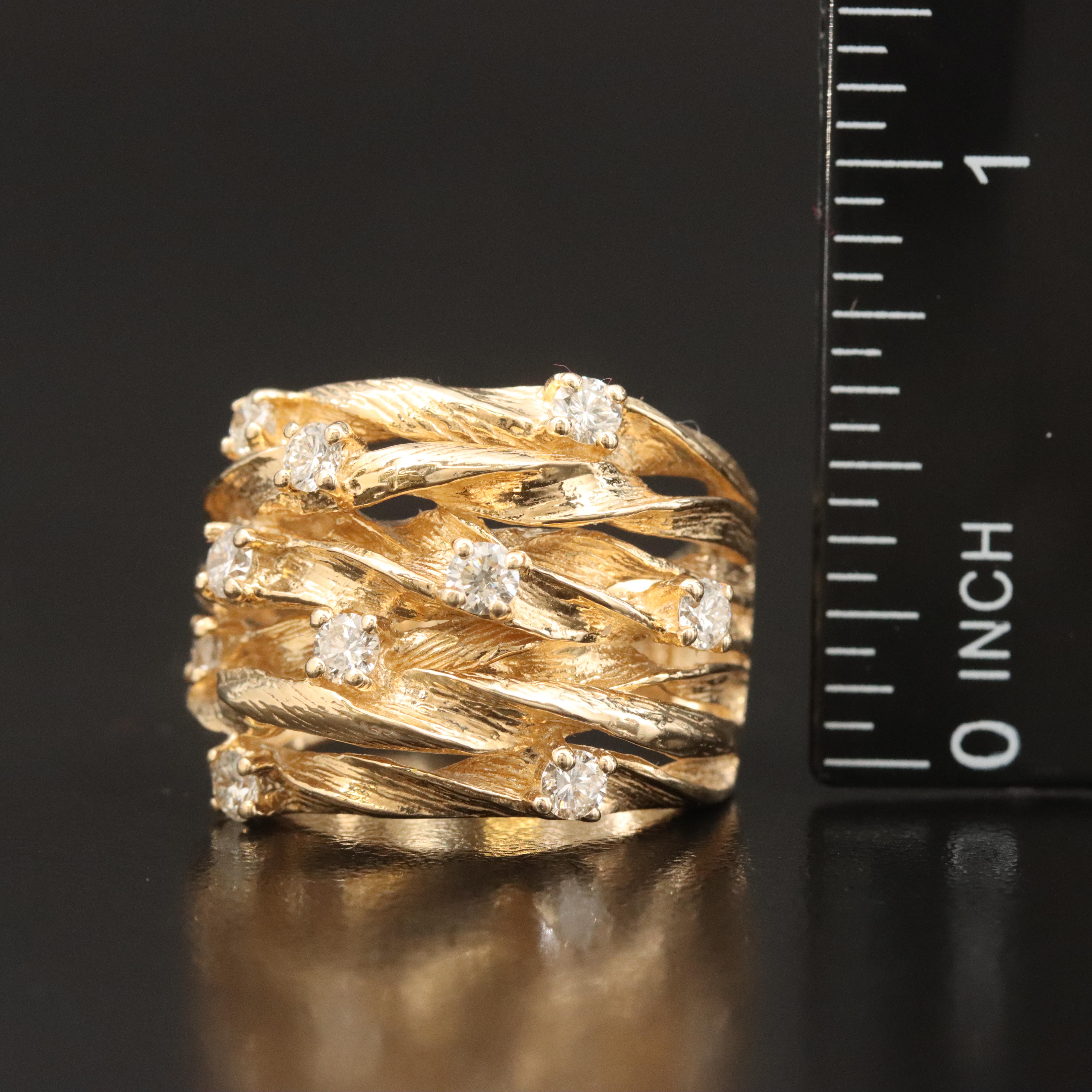 EFFY 14K 1.00 CTW Diamond High-Low Ring | EBTH