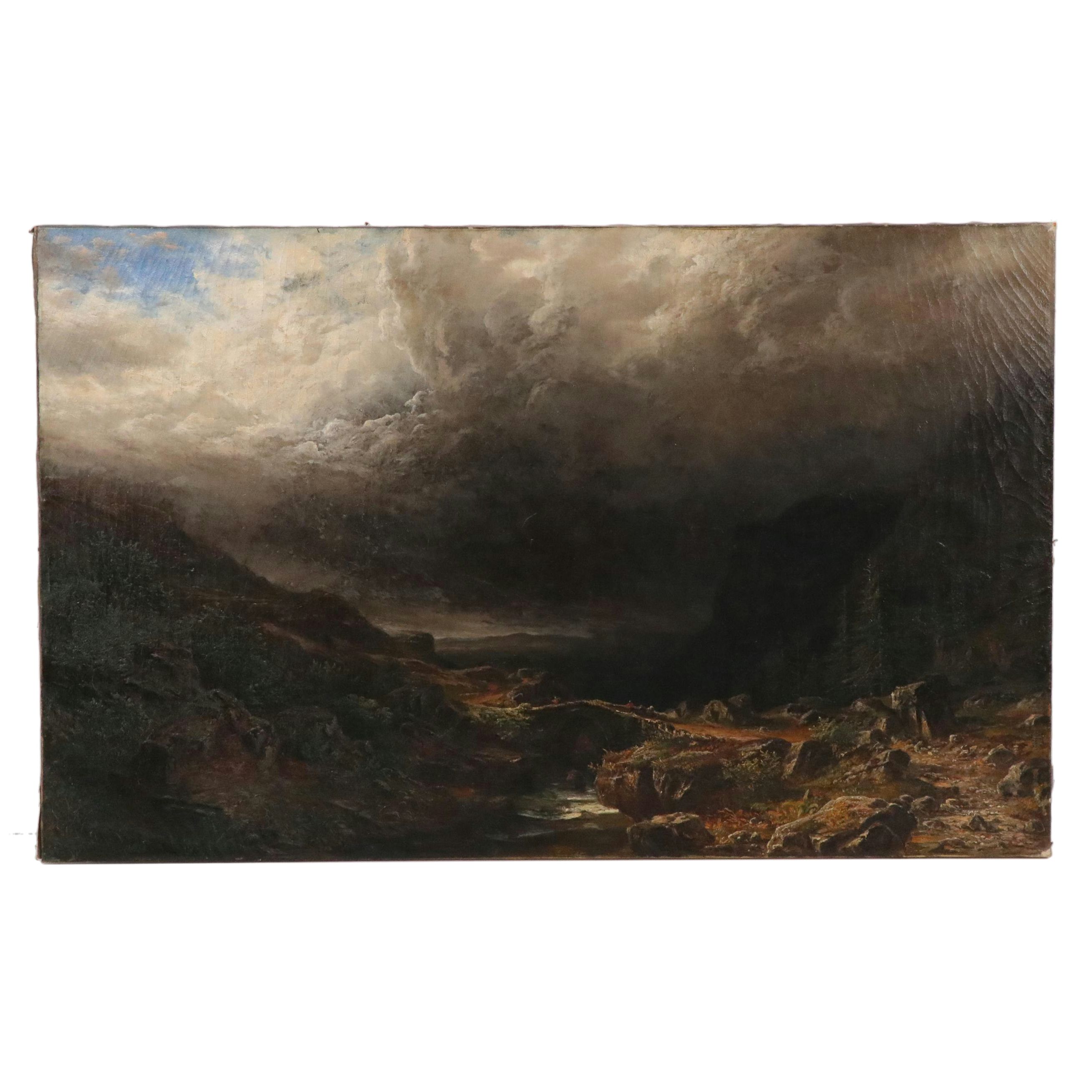 Thomas Corwin Lindsay Landscape Oil Painting, Late 19th Century | EBTH