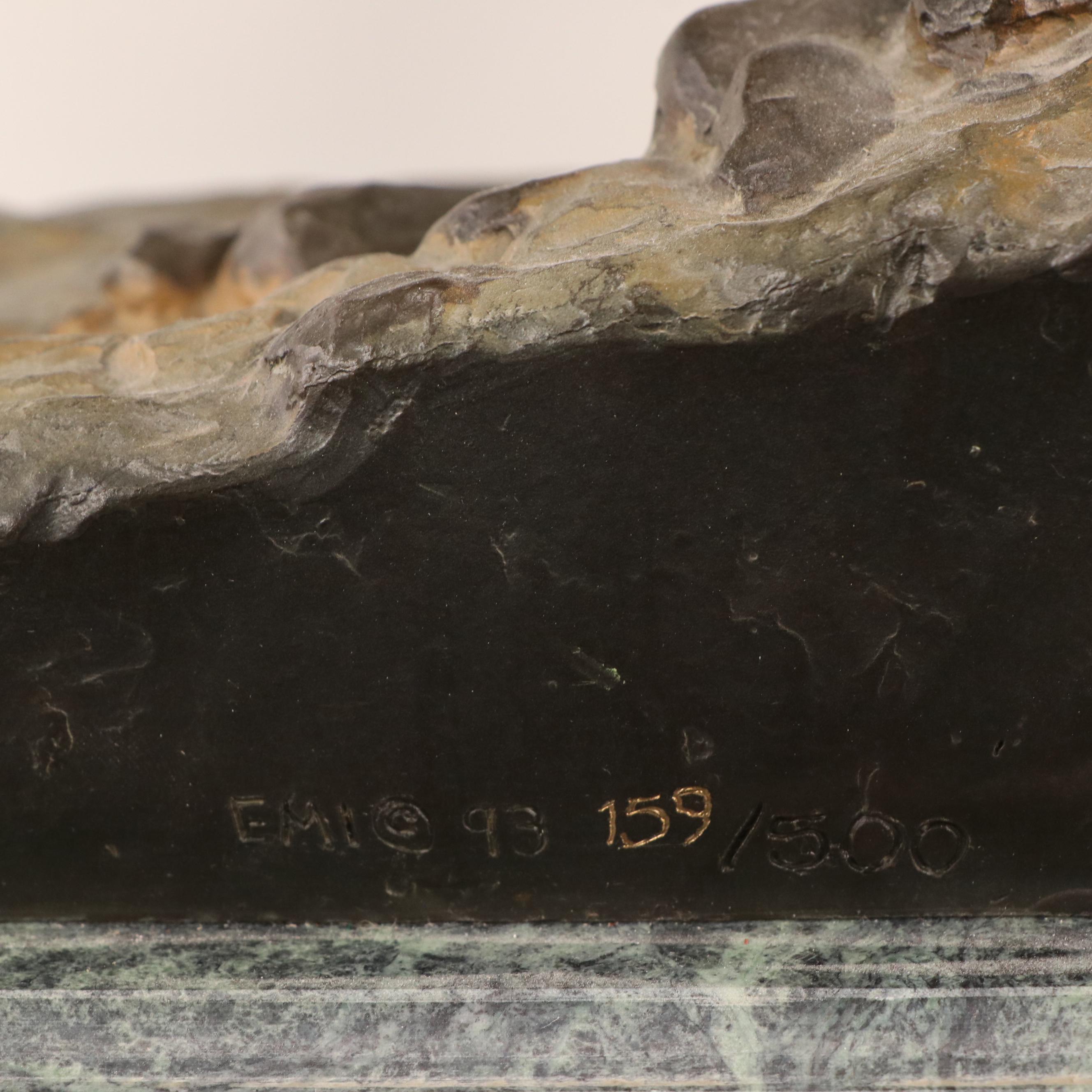 Tom Knapp Bronze Sculpture After Frederic Remington "Cowboy" and Book ...