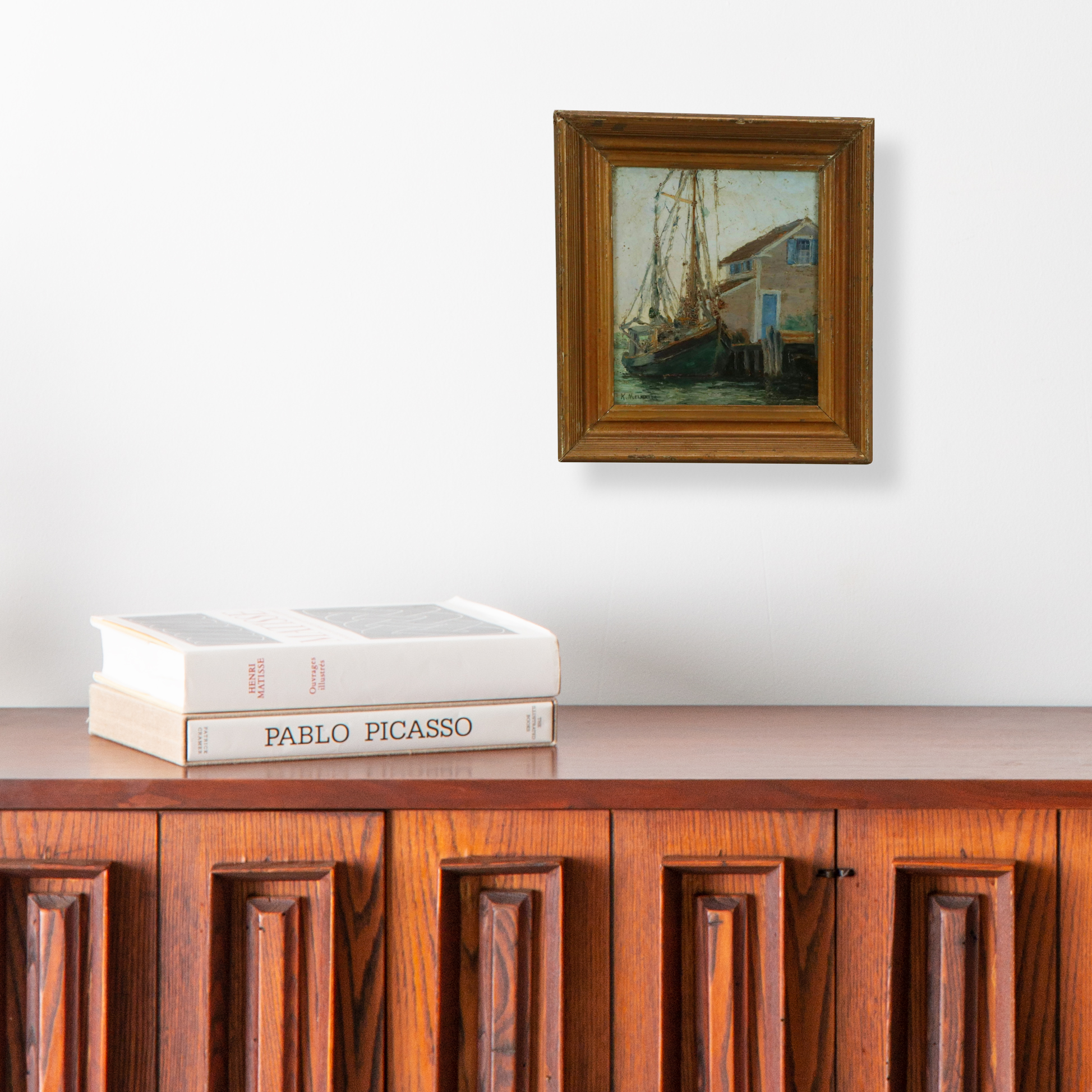 Kenneth Nunamaker Harbor Scene Oil Painting | EBTH